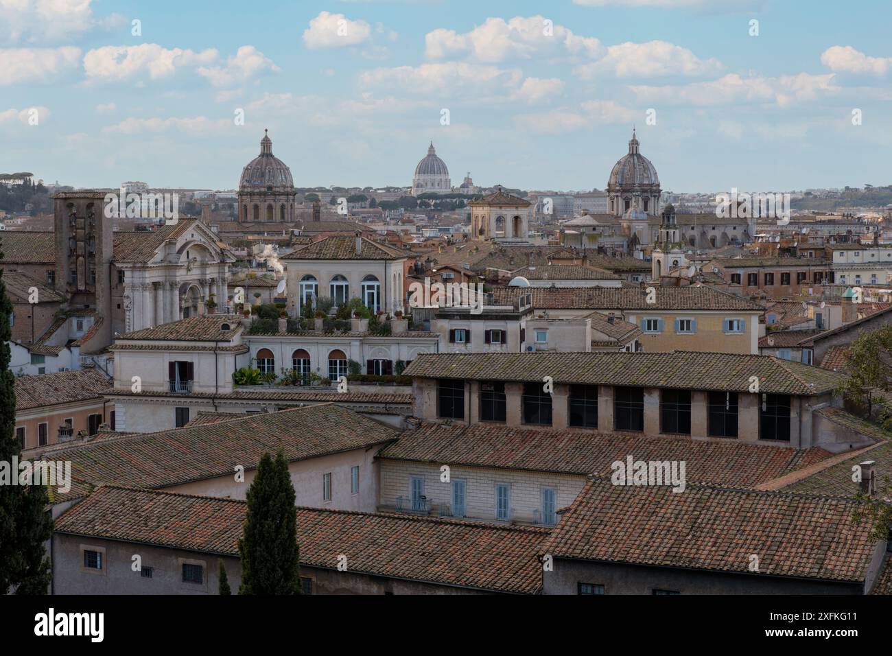A view of Rome and the Vatican from Capitoline Hill. Rome, Italy Stock ...