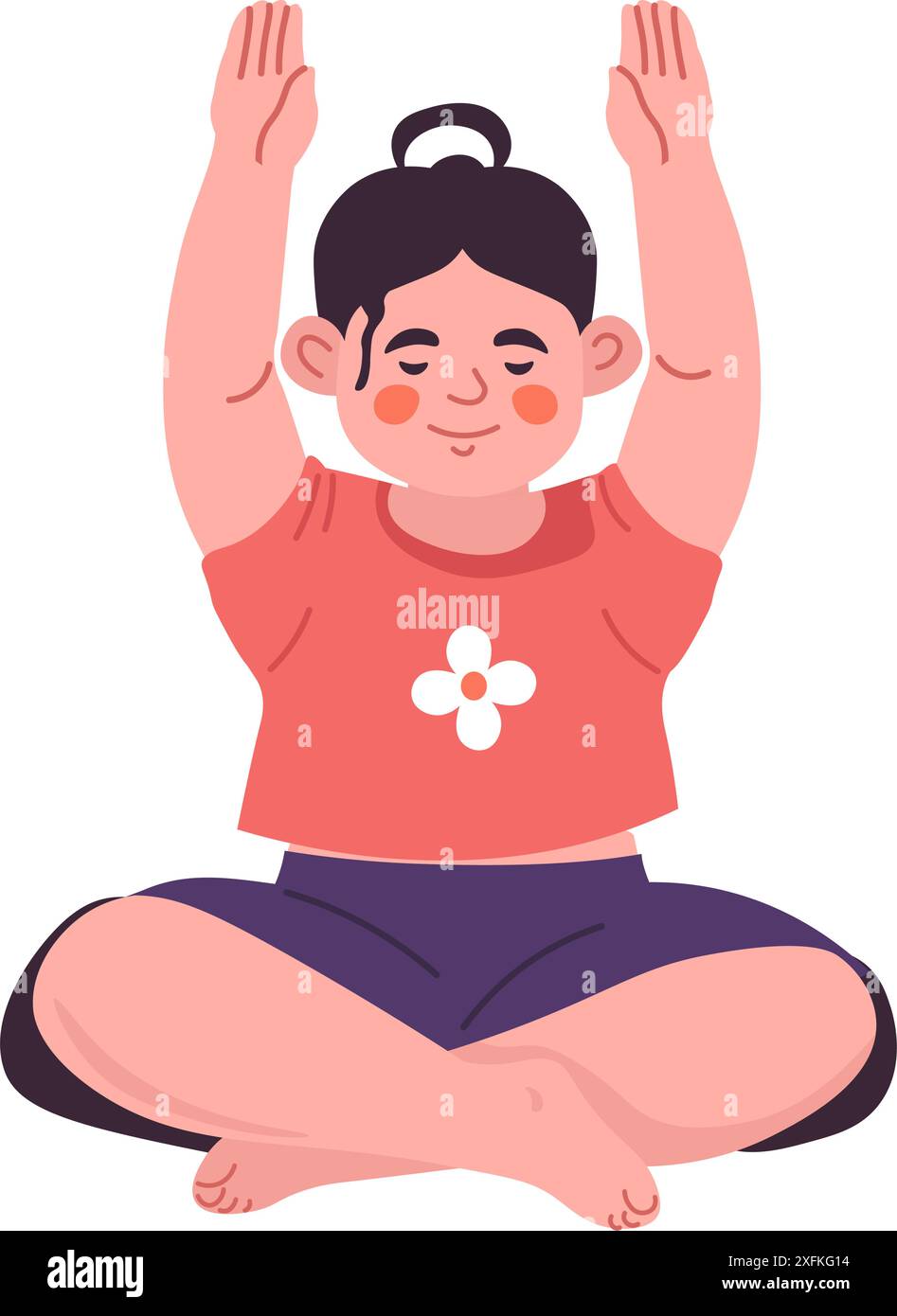 Yoga practice girl in Stock Vector Images - Alamy