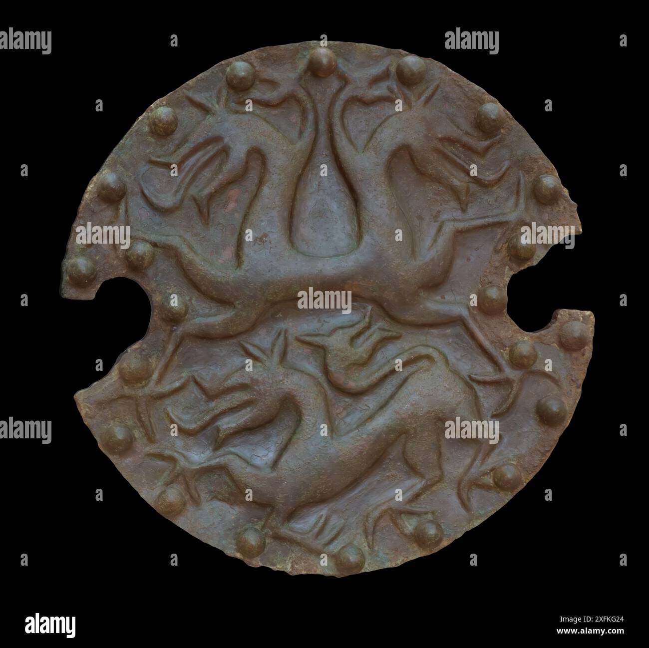 Bronze armor disk, Capena, 650-600 BC Stock Photo - Alamy