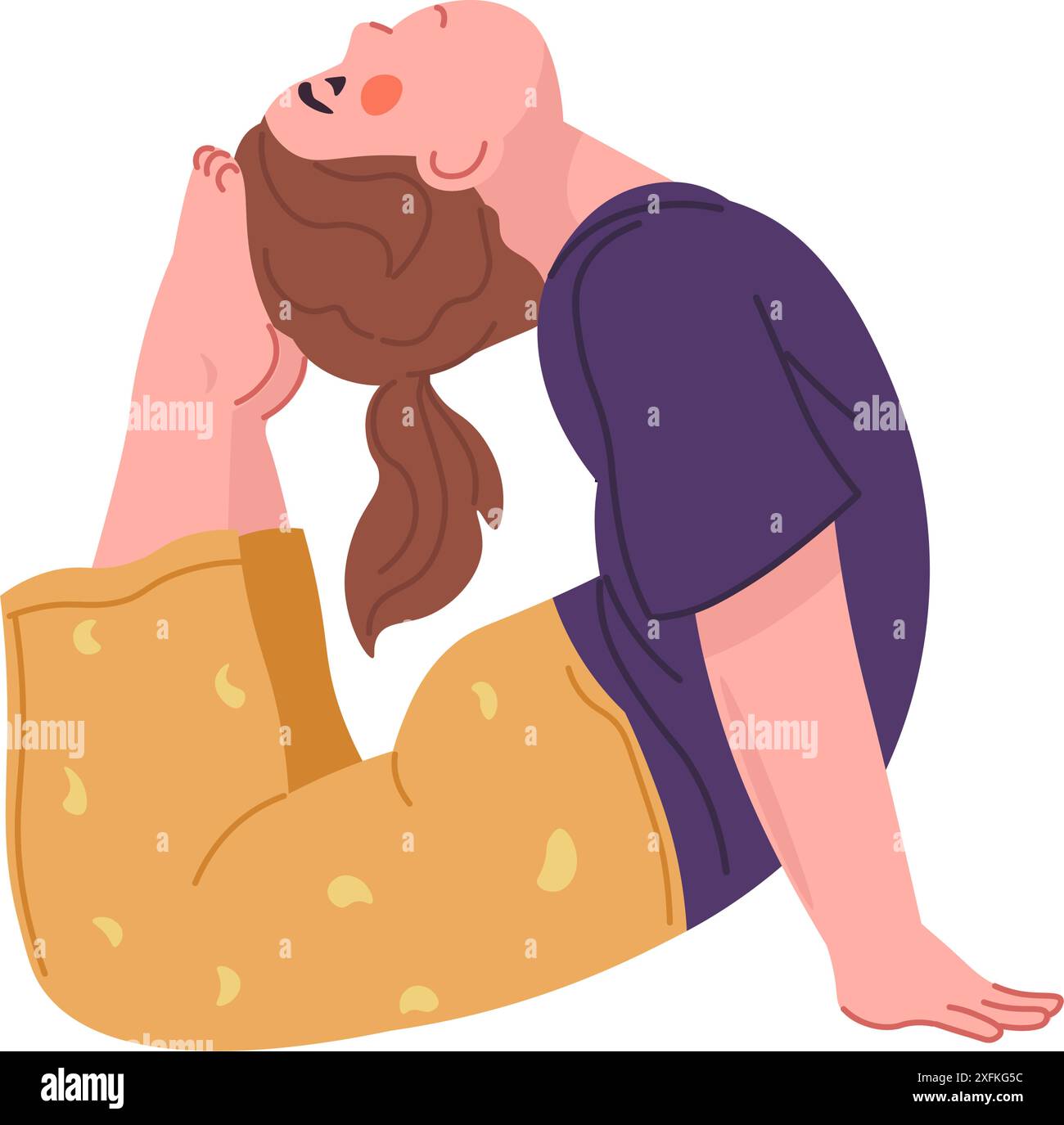 Young woman deep stretch in hi-res stock photography and images - Alamy