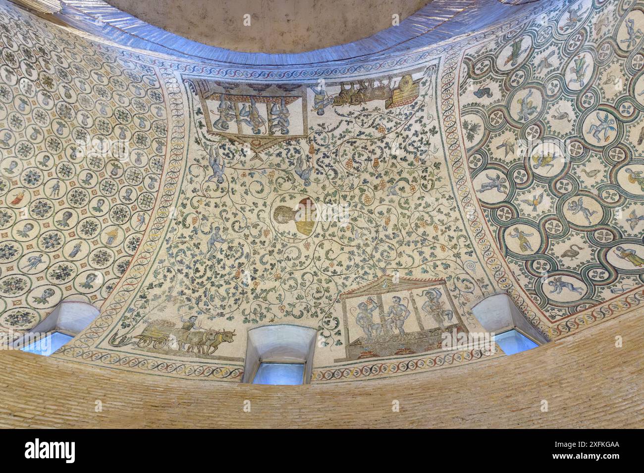 Mausoleum of Santa Costanza. Mosaic in the ambulatory. Rome, Italy ...