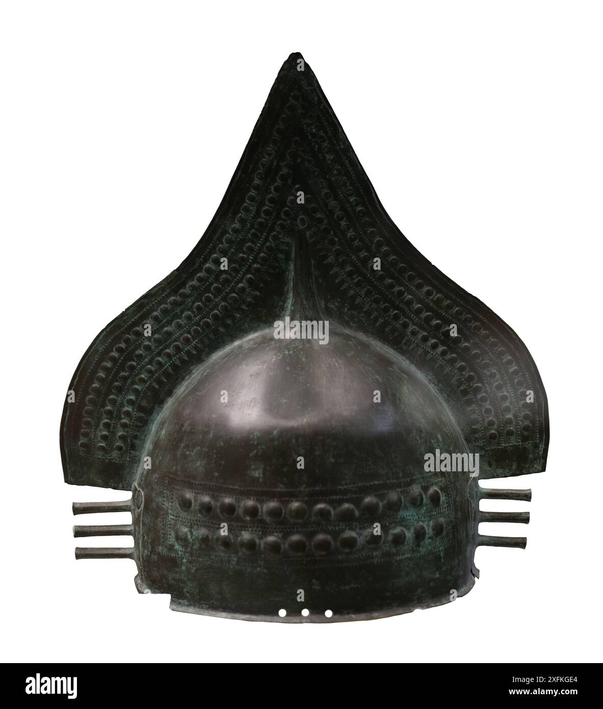 Bronze crested helmet. Villanovan culture, 9th century BC Stock Photo ...