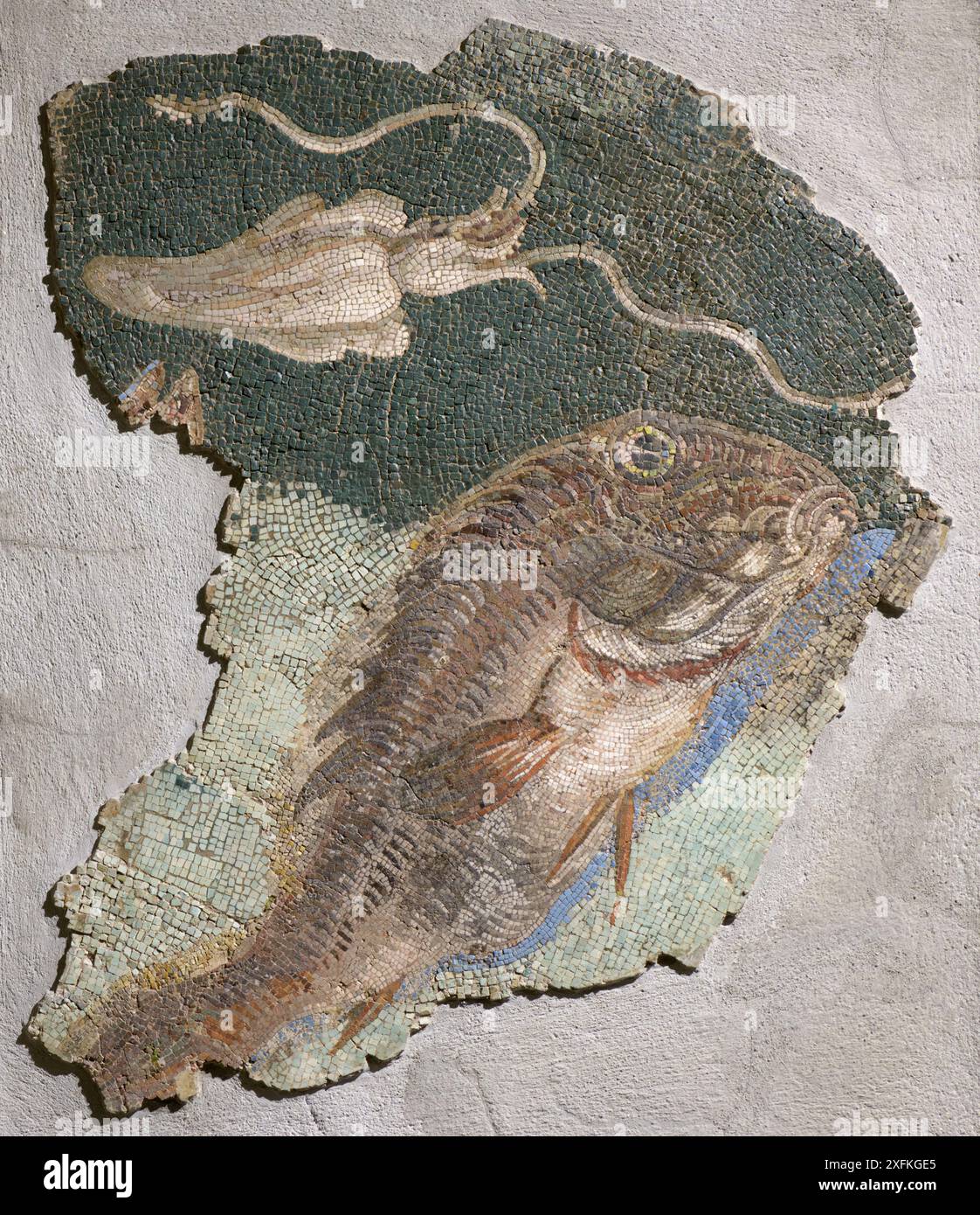 Ancient roman mosaic with maritime scenes, from the Via Panisperna in ...