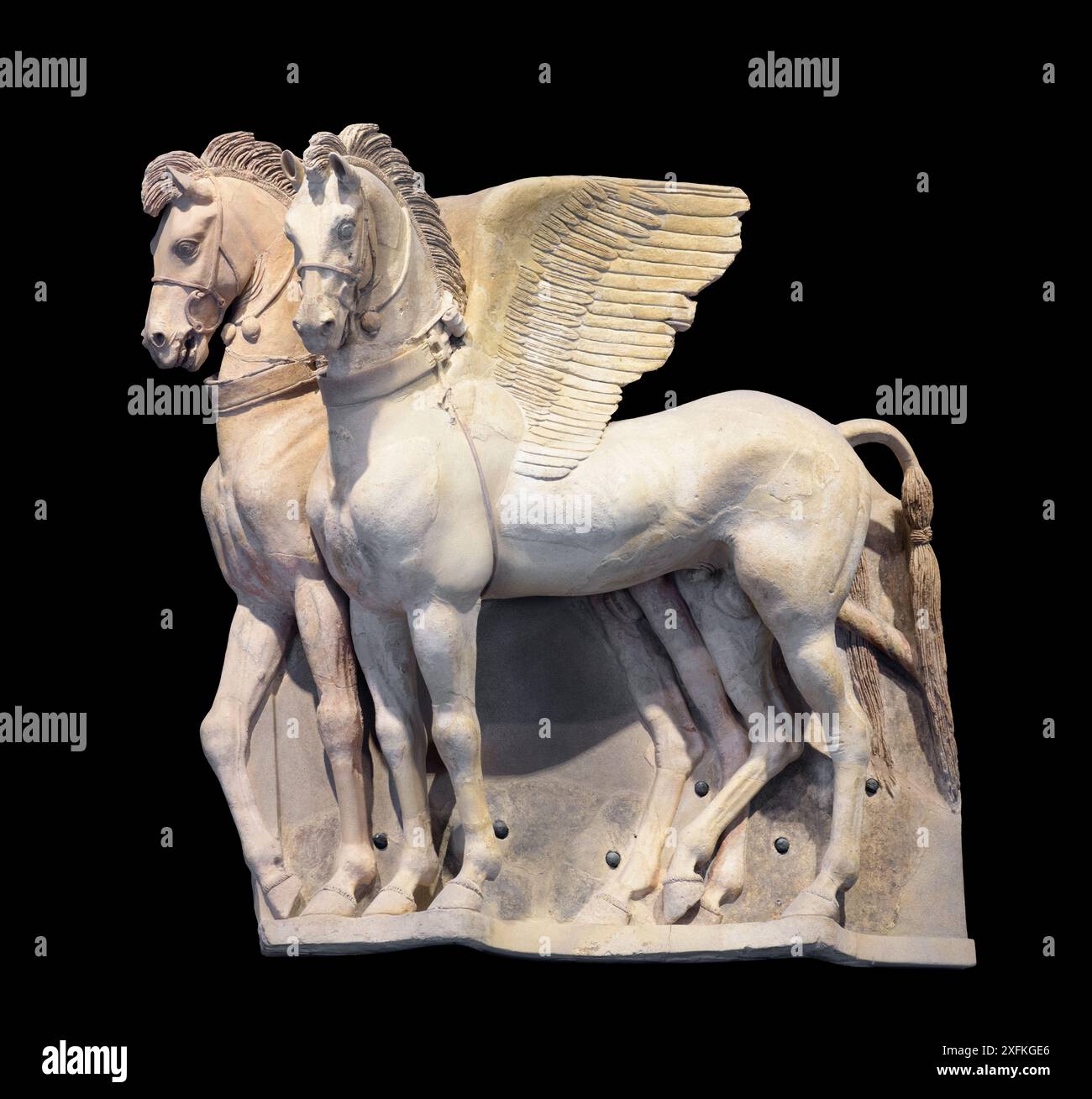 Tarquinia Winged Horses - etruscan high-relief, fragment of the ...