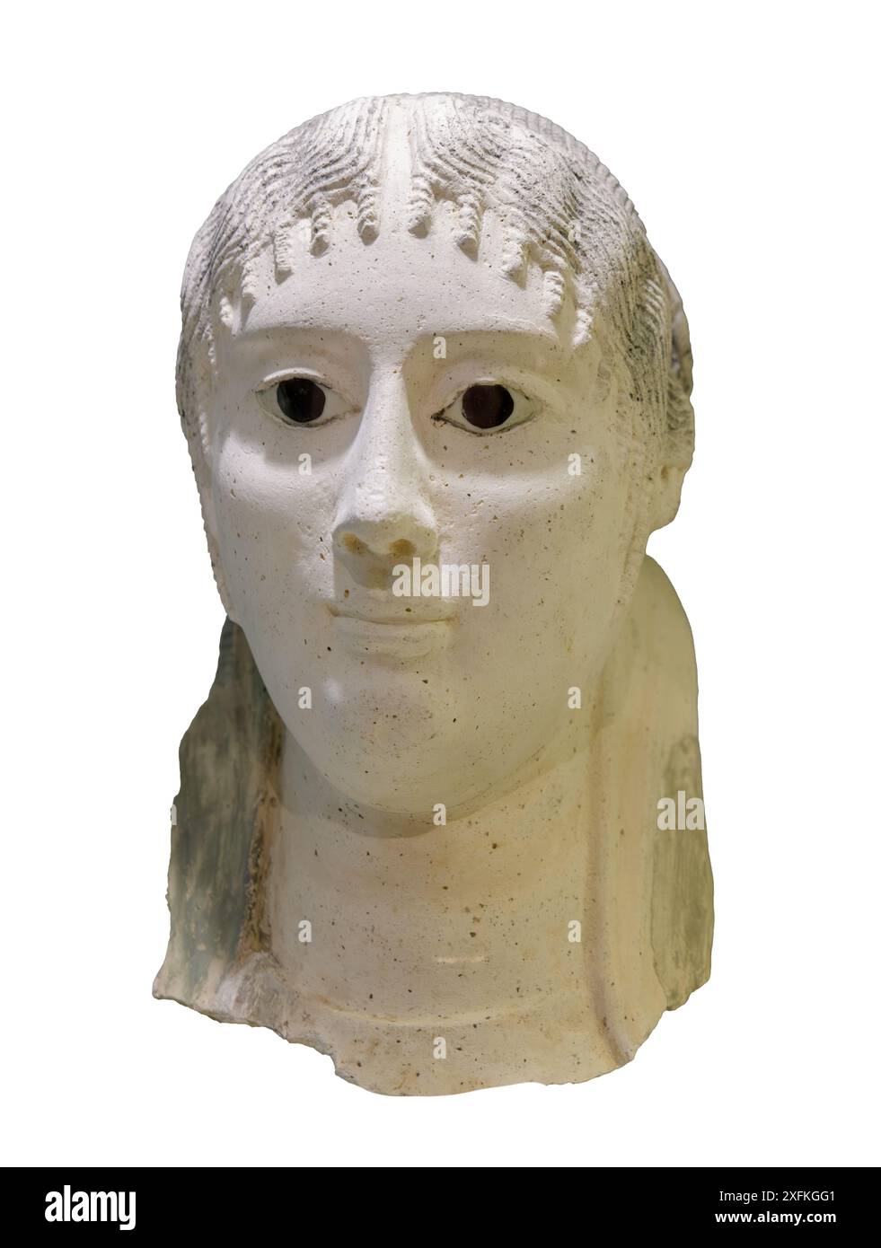 Roman Egypt, stucco mummy mask, 2nd century AD, from middle Egypt, Tuna ...