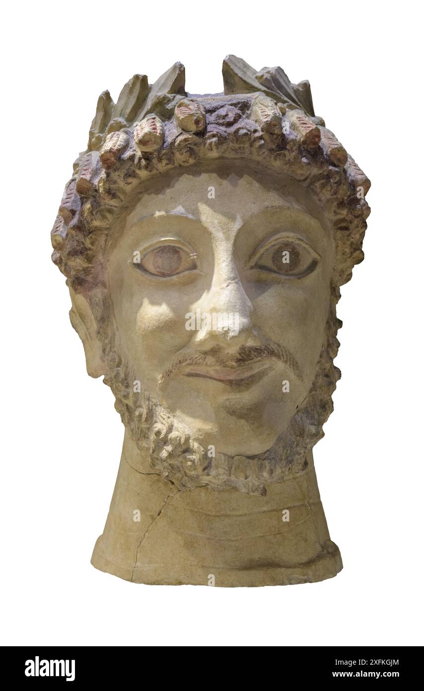 The male head from Athienou, near the important Phoenician center of ...