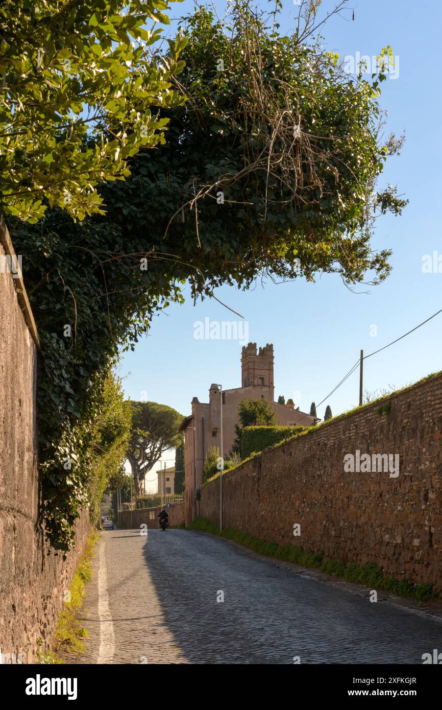 Via Appia Antica - part of ancient Roman Appian Way in Rome, Italy ...