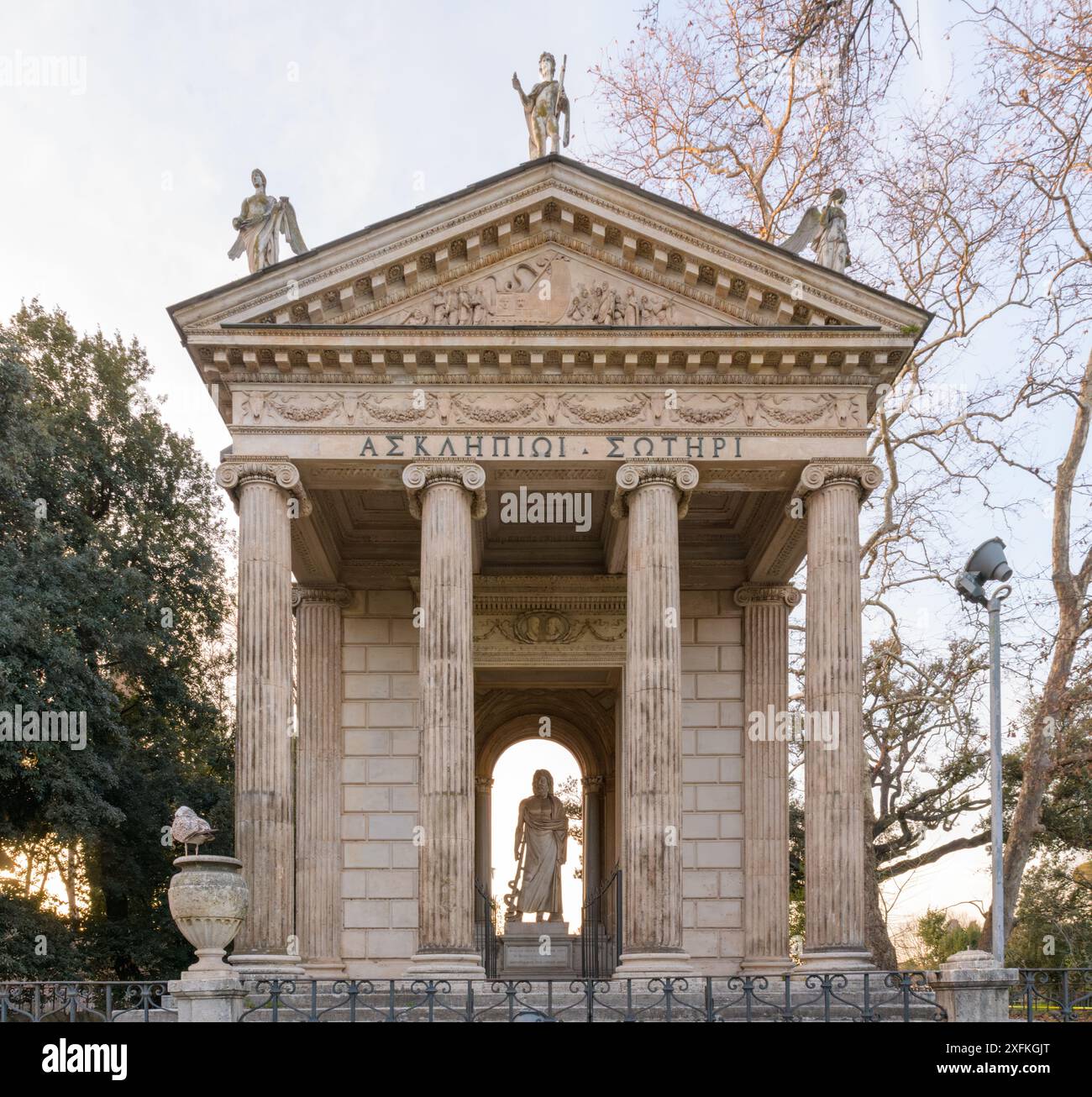 Temple of Aesculapius in Villa Borghese. Rome, Italy Stock Photo - Alamy