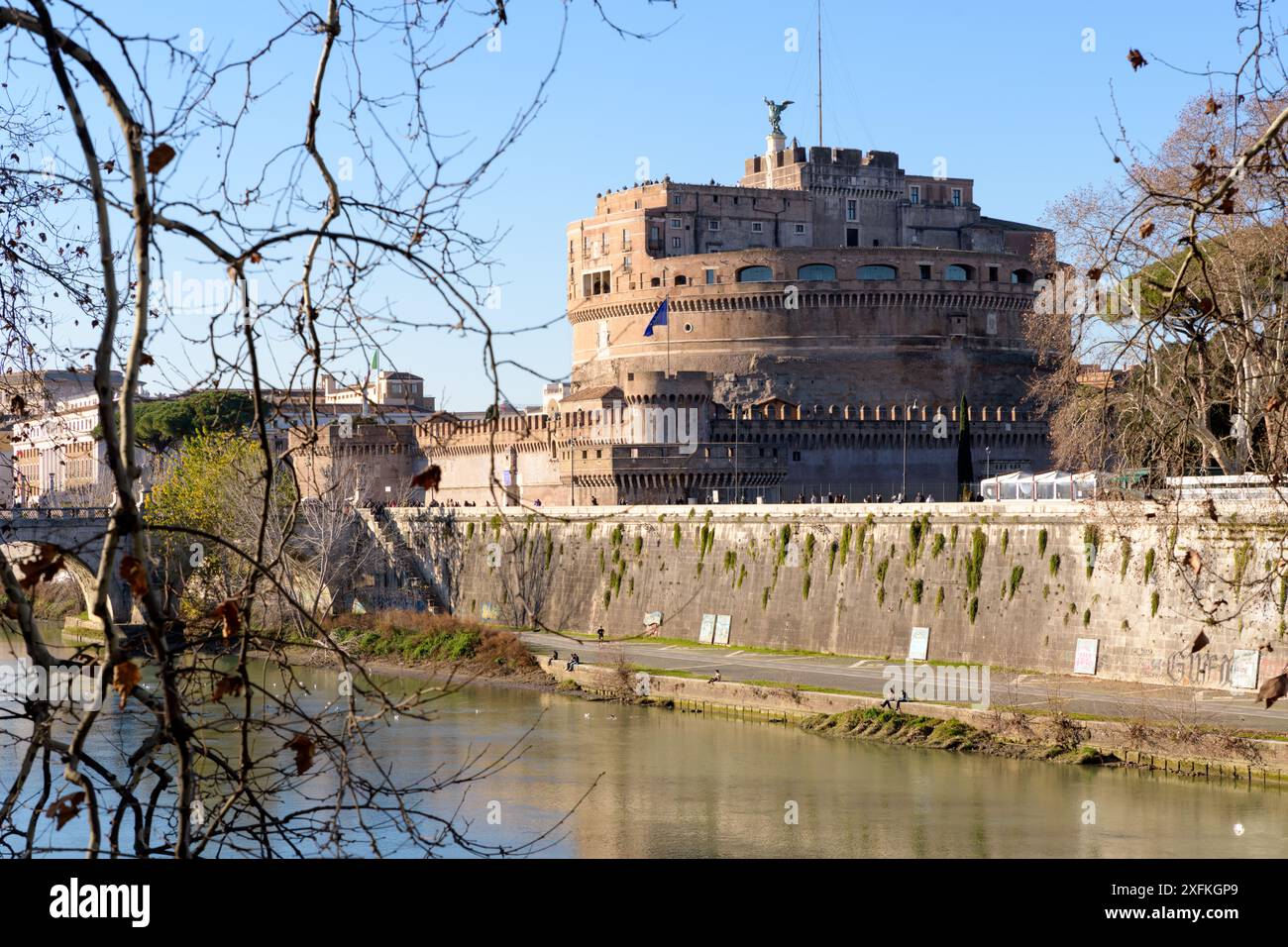 Castel Sant'Angelo (Castle of the Holy Angel) - the Mausoleum of Hadrian, Rome, Italy Stock ...