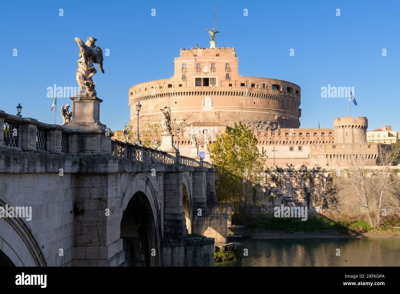 Castel Sant'Angelo (Castle of the Holy Angel) - the Mausoleum of Hadrian, Rome, Italy Stock ...