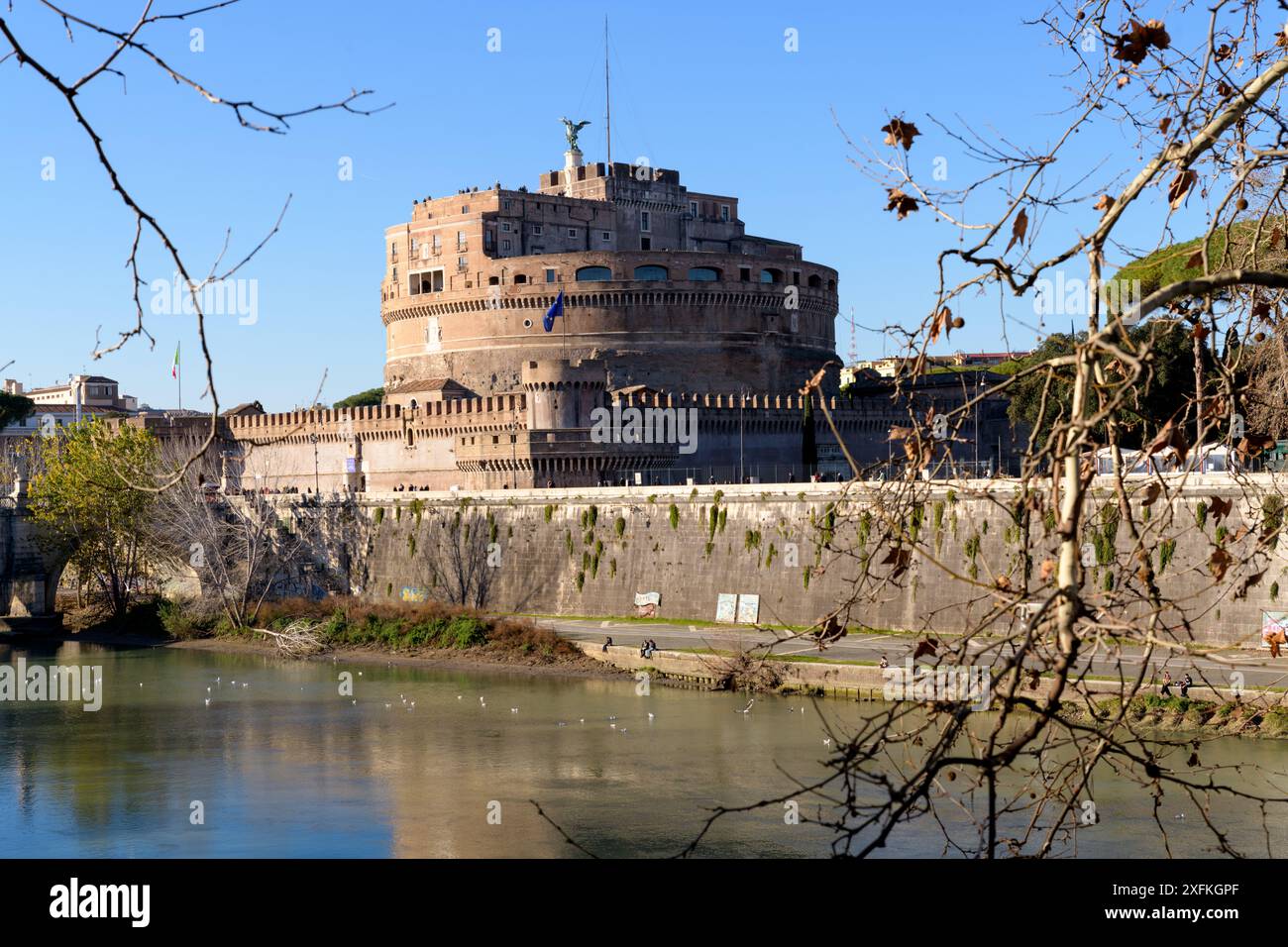 Castel Sant'Angelo (Castle of the Holy Angel) - the Mausoleum of Hadrian, Rome, Italy Stock ...