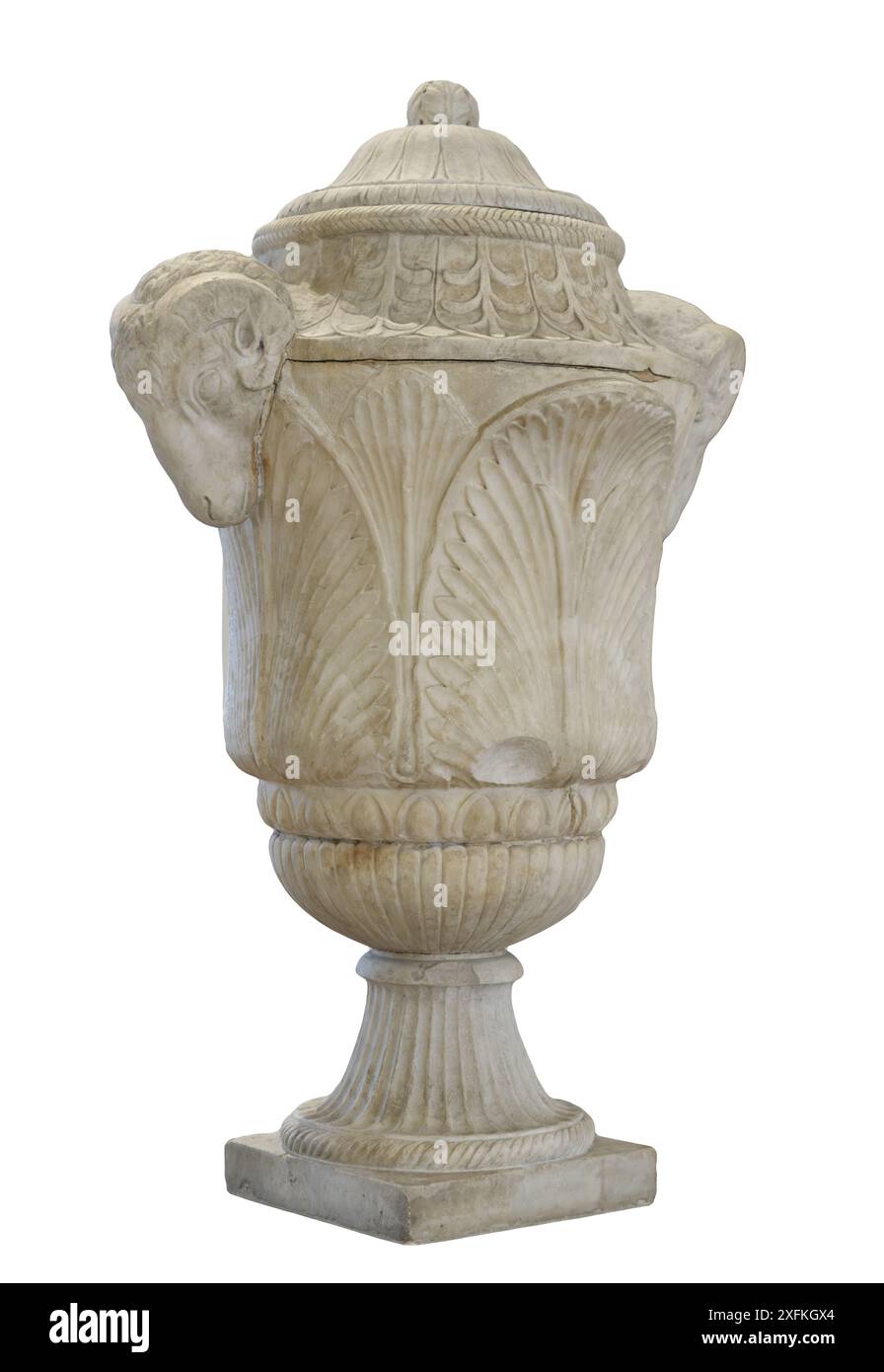 Decorative Roman Vase with Rams’ Heads. This large vase is a pastiche ...