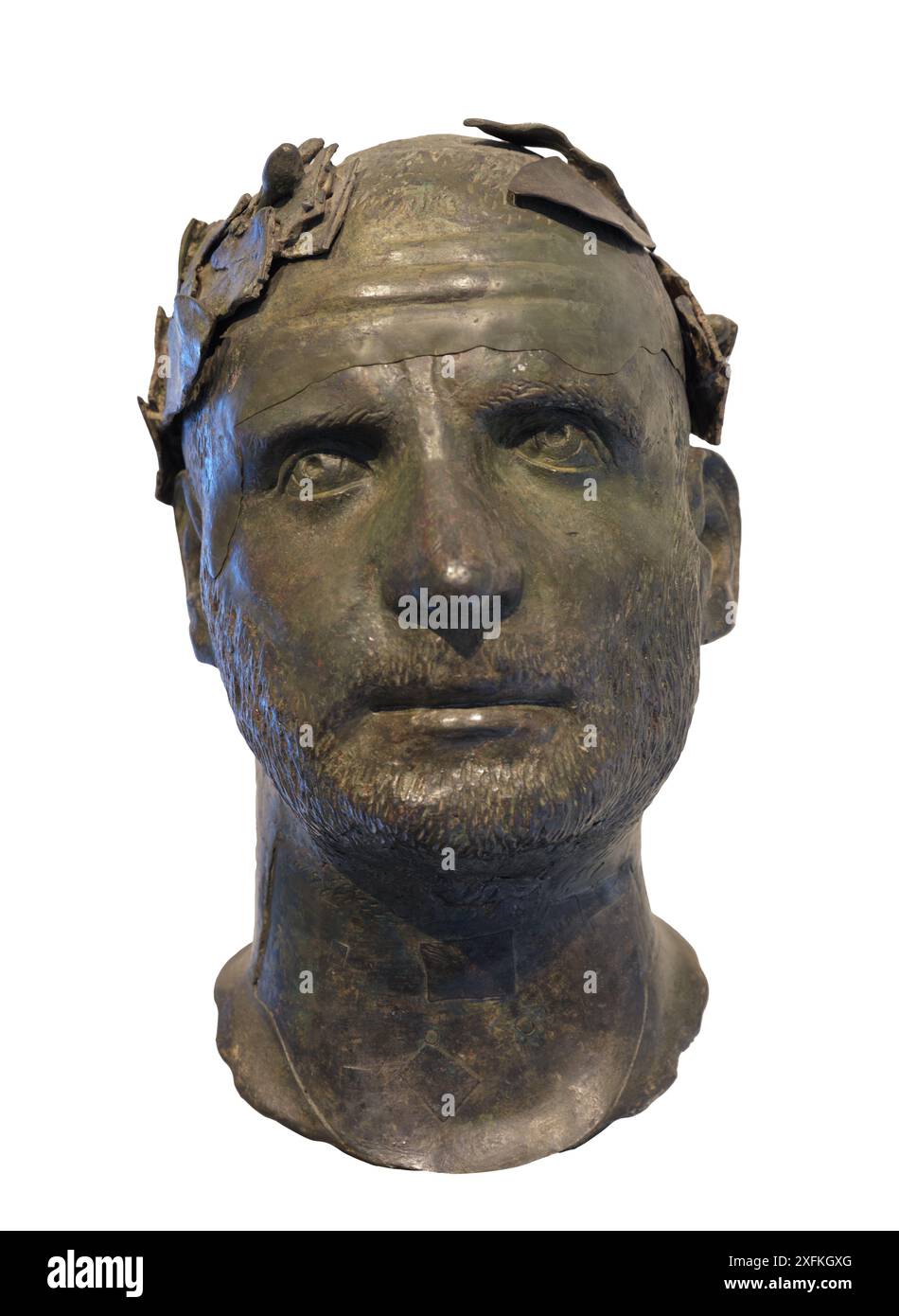 Bronze Head of s Roman emperor Trebonianus Gallus (probably), 251-253 ...