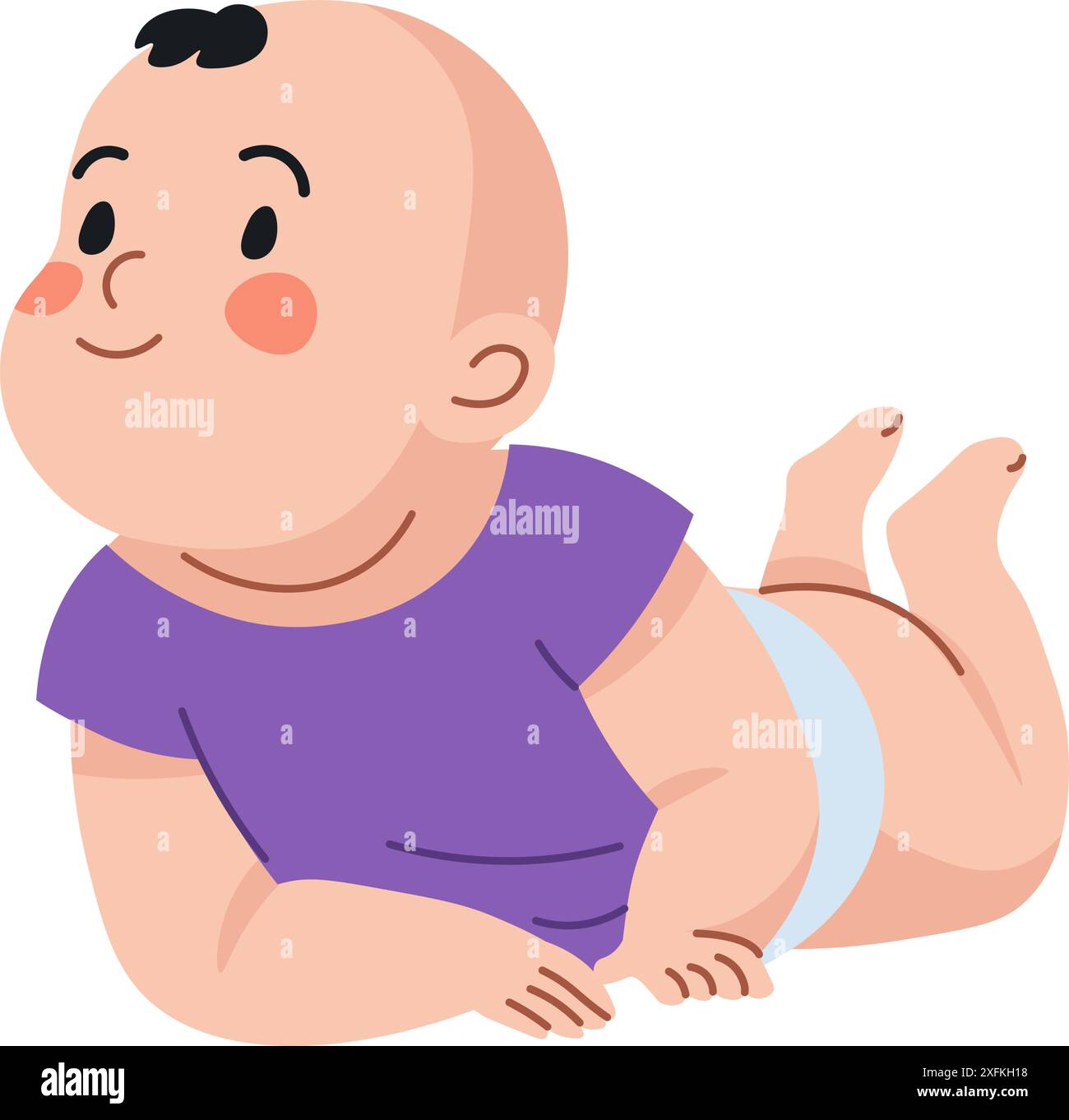 Baby Crawling On Floor vector Stock Vector Image & Art - Alamy