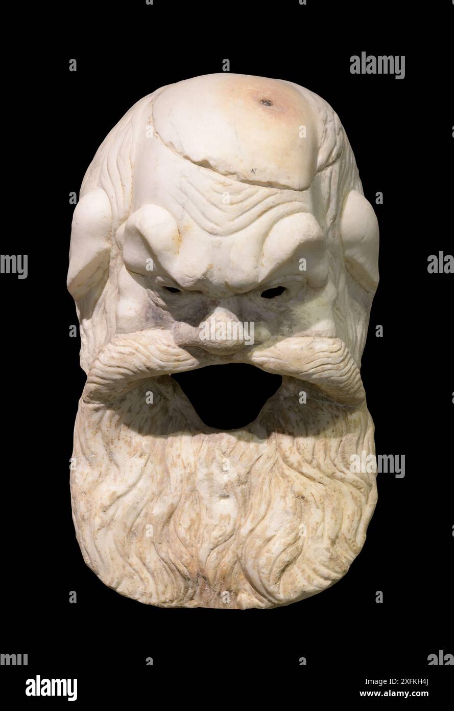 Ancient Roman Theater Mask. Isolated on black Stock Photo - Alamy