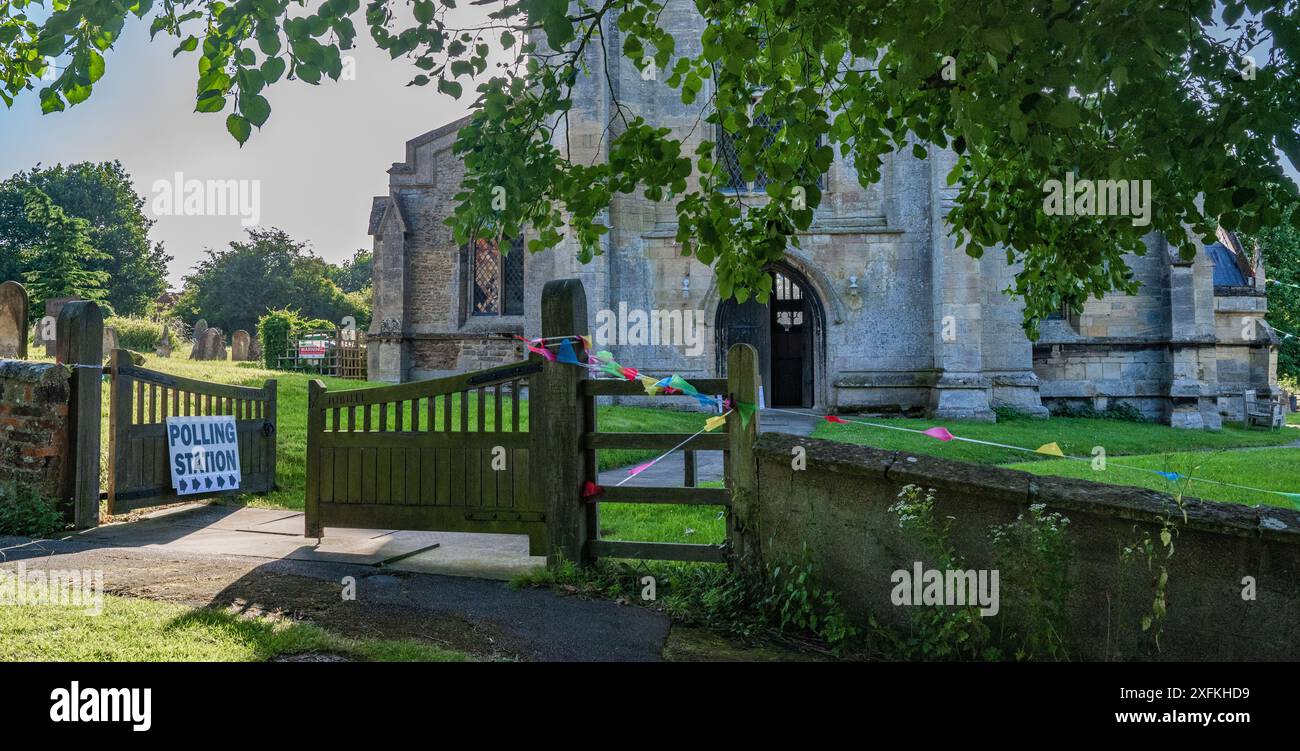 Lincolnshire, UK. 4th July 2024. UK Parliamentary Elections – Rural ...