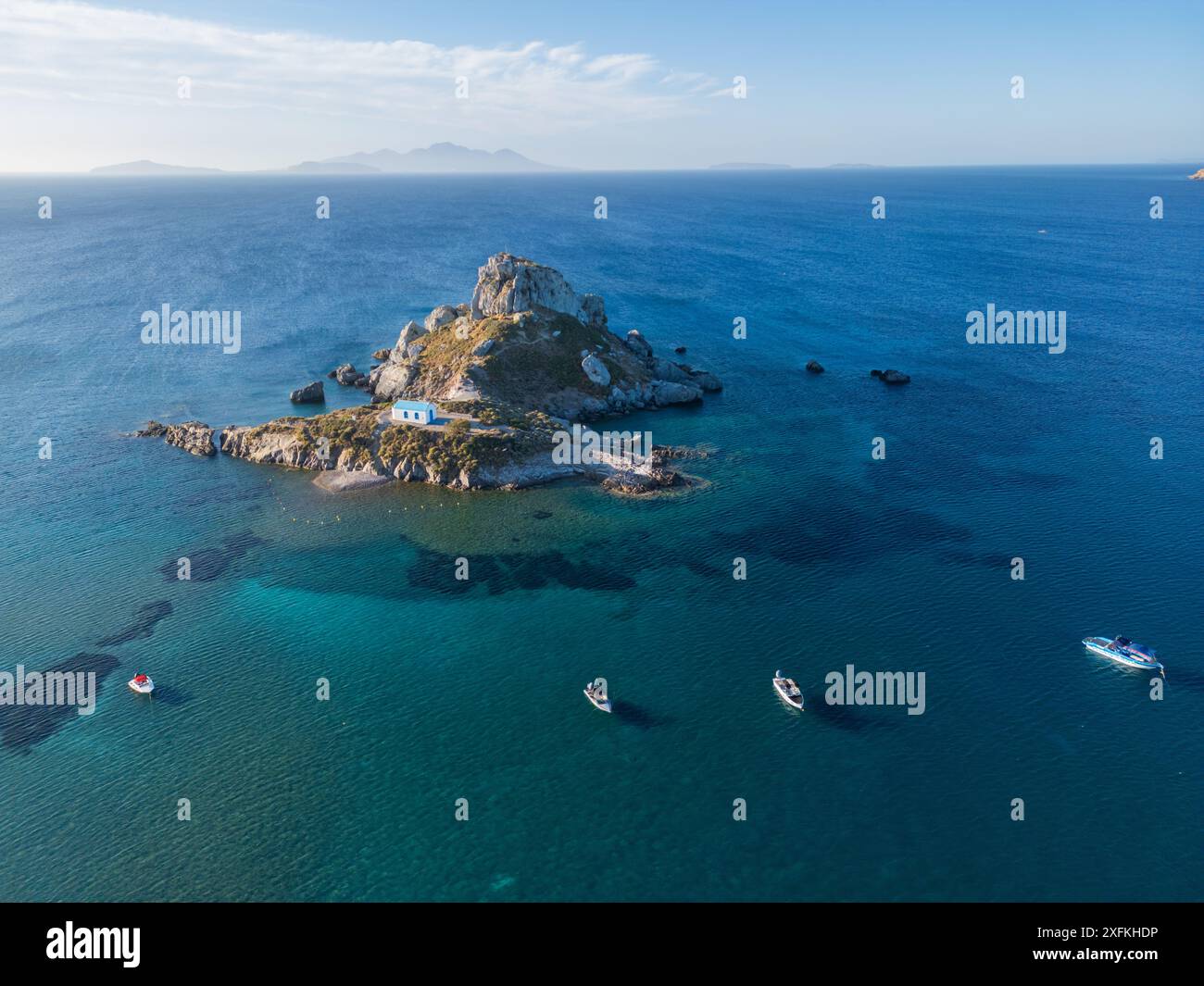 Aerial view of Kastri islet, Kos island, Greece Stock Photo - Alamy