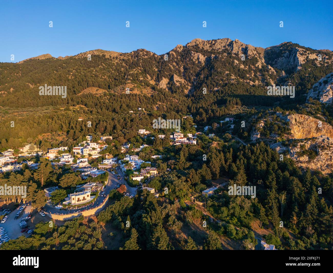 Aerial view of Zia village, Kos island, Greece Stock Photo - Alamy