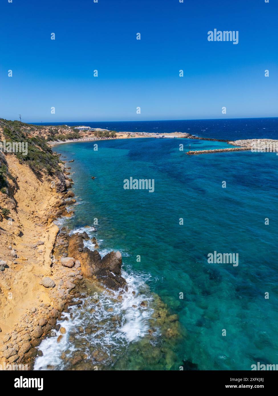 Aerial view of Limnionas beach, Kos island, Greece Stock Photo - Alamy