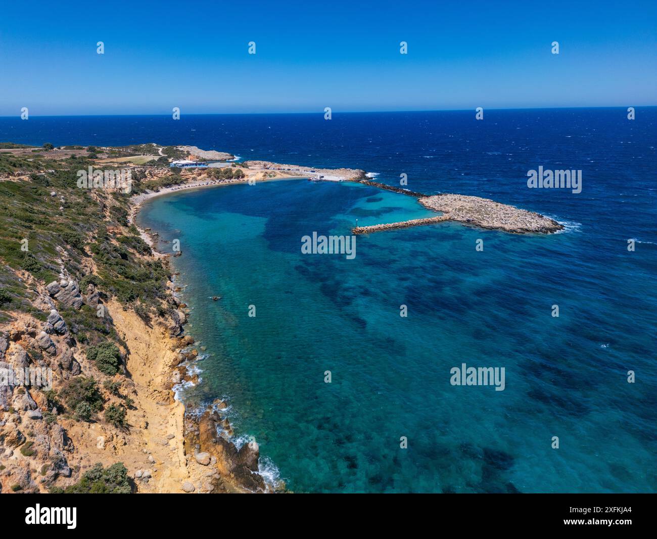 Aerial view of Limnionas beach, Kos island, Greece Stock Photo - Alamy