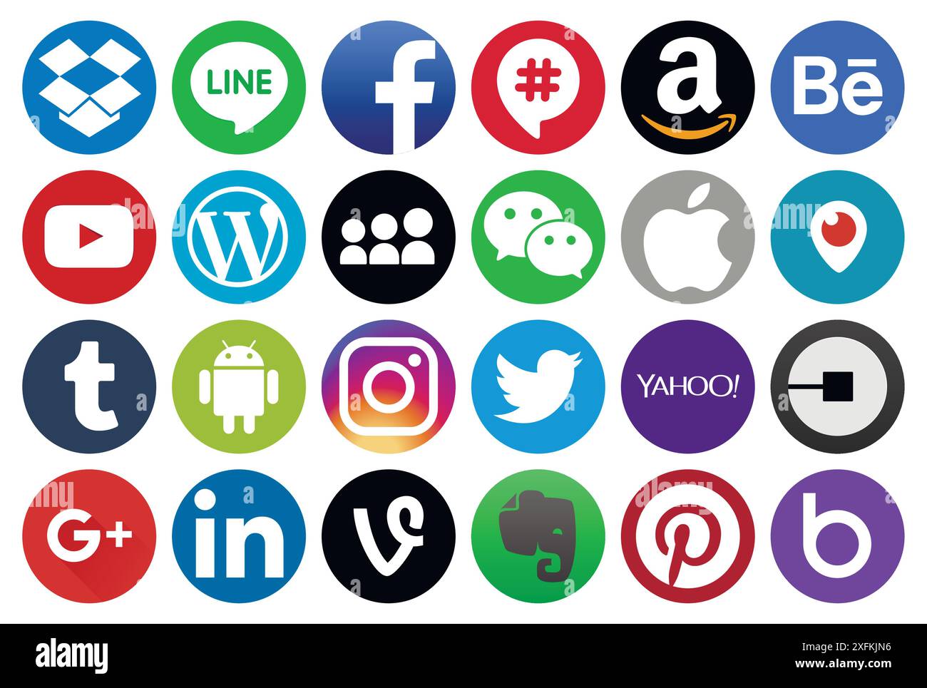 Facebook logo circle hi-res stock photography and images - Alamy