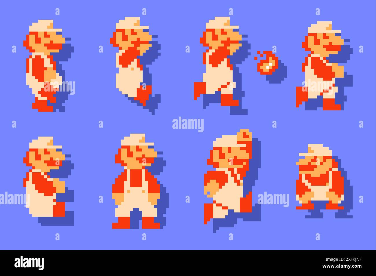 December 08, 2020: Set of big Mario moves, art of Super Mario Bros ...