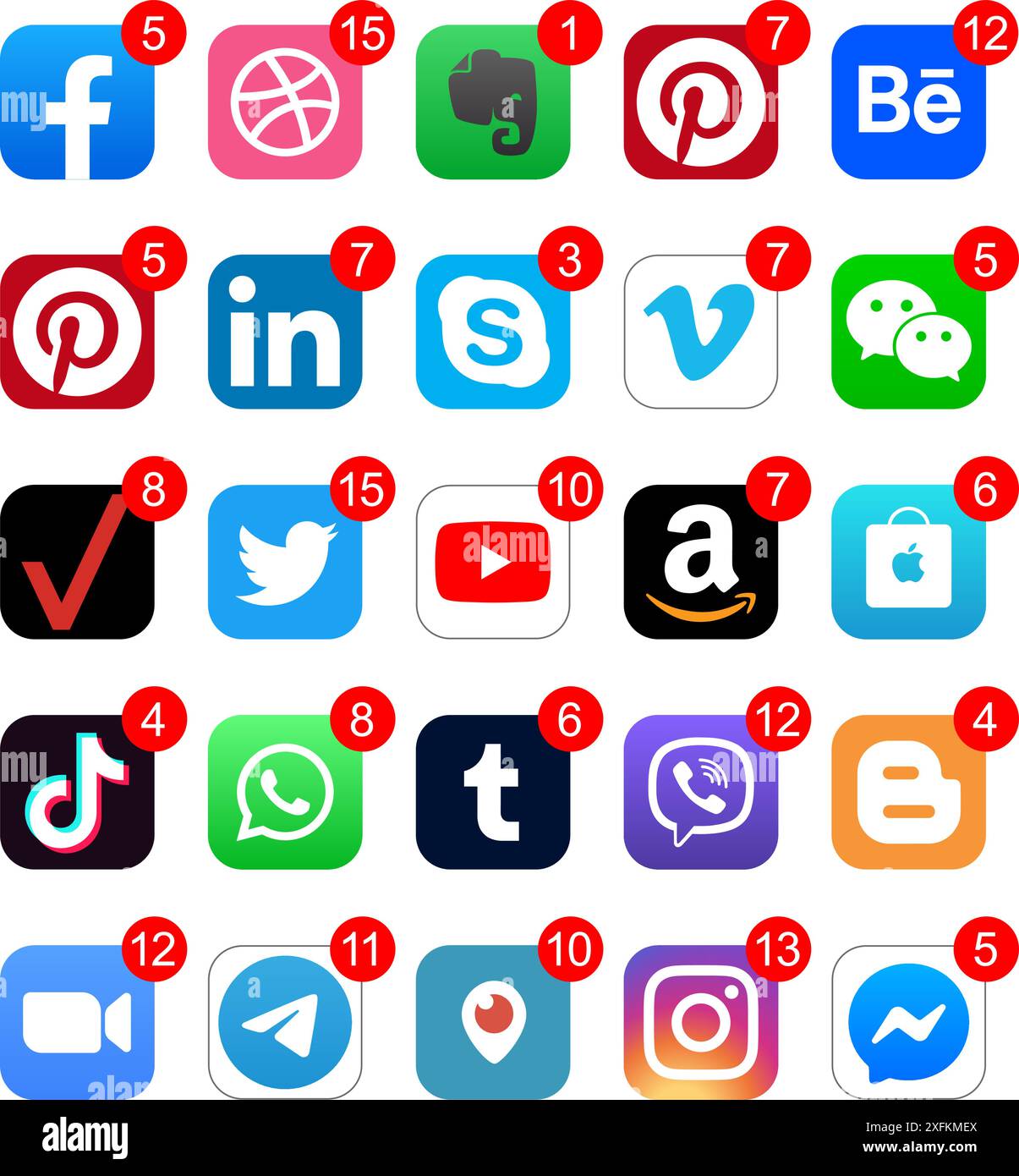 Whatsapp logo notification Cut Out Stock Images & Pictures - Alamy