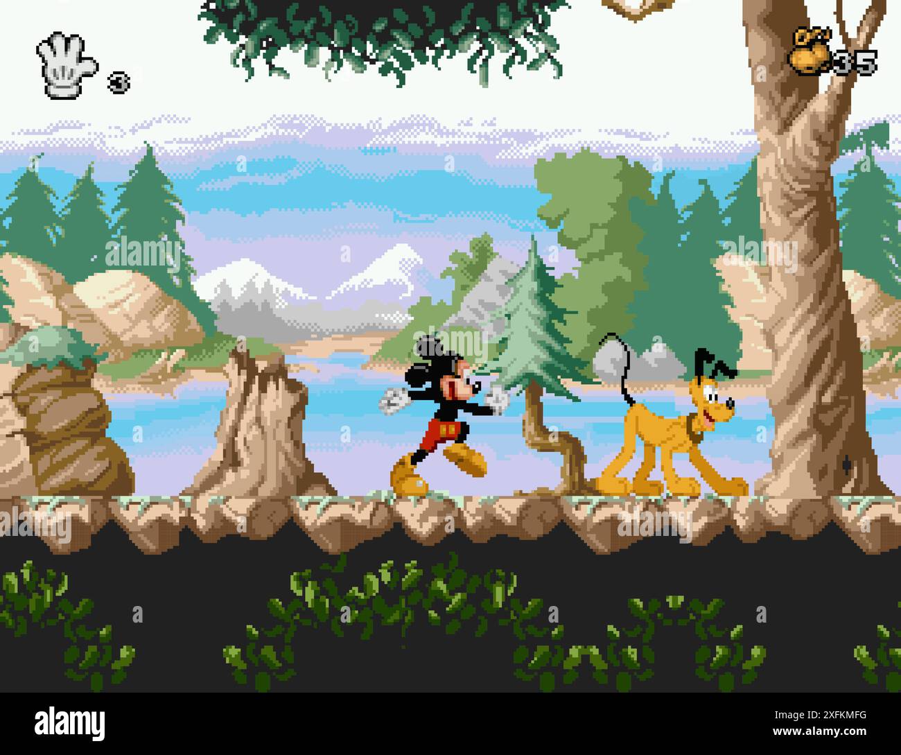 Kiev, Ukraine - March 23, 2021: Art of Mickey Mania classic video game ...