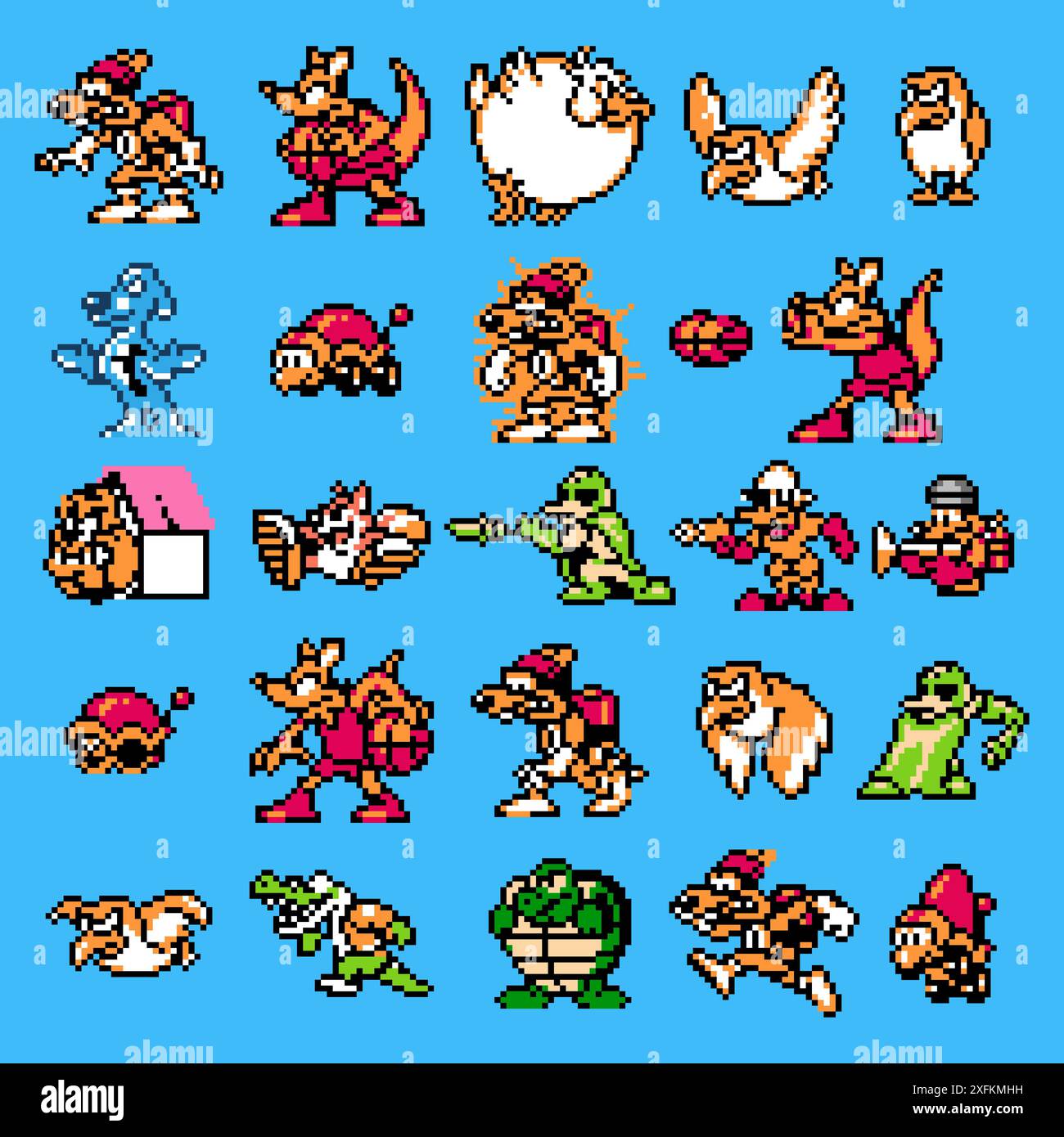 Kiev, Ukraine - December 06, 2021: Set of enemies characters from 8-bit ... Kiev, Ukraine - December 06, 2021: Set of enemies characters from 8-bit ...