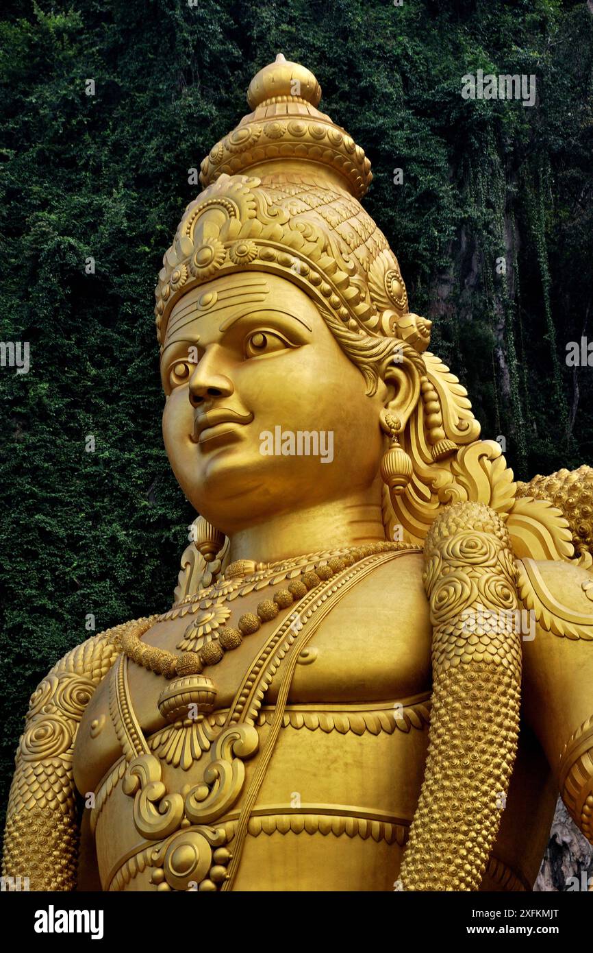 Partial view of the Murugan Statue at Batu Caves in Selangor, Malaysia ...