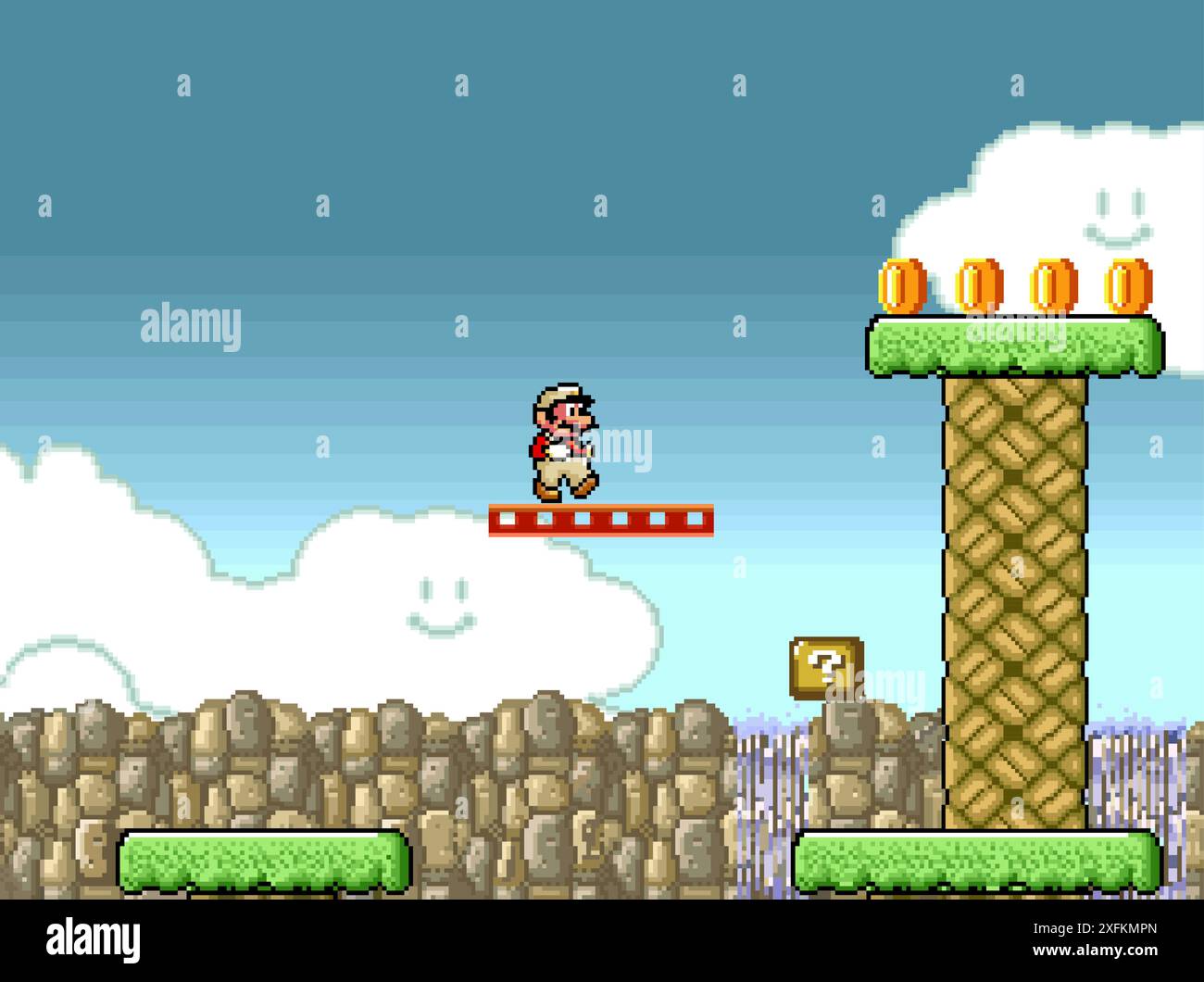 Kiev, Ukraine - September 09, 2021: Art of 16-bit Super Mario Bros ...