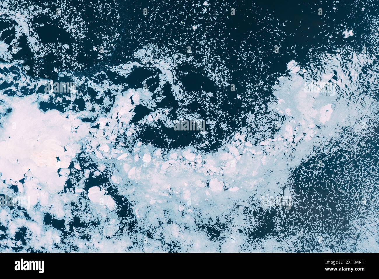 Aerial View frozen river background. Ice on winter river Stock Photo ...
