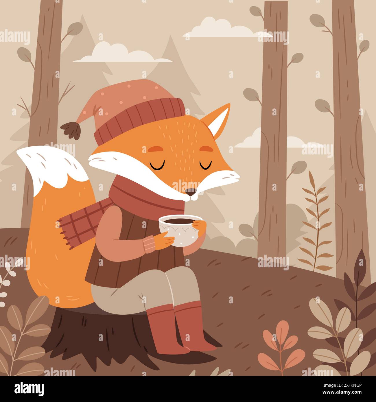 Fox in wind Stock Vector Images - Alamy