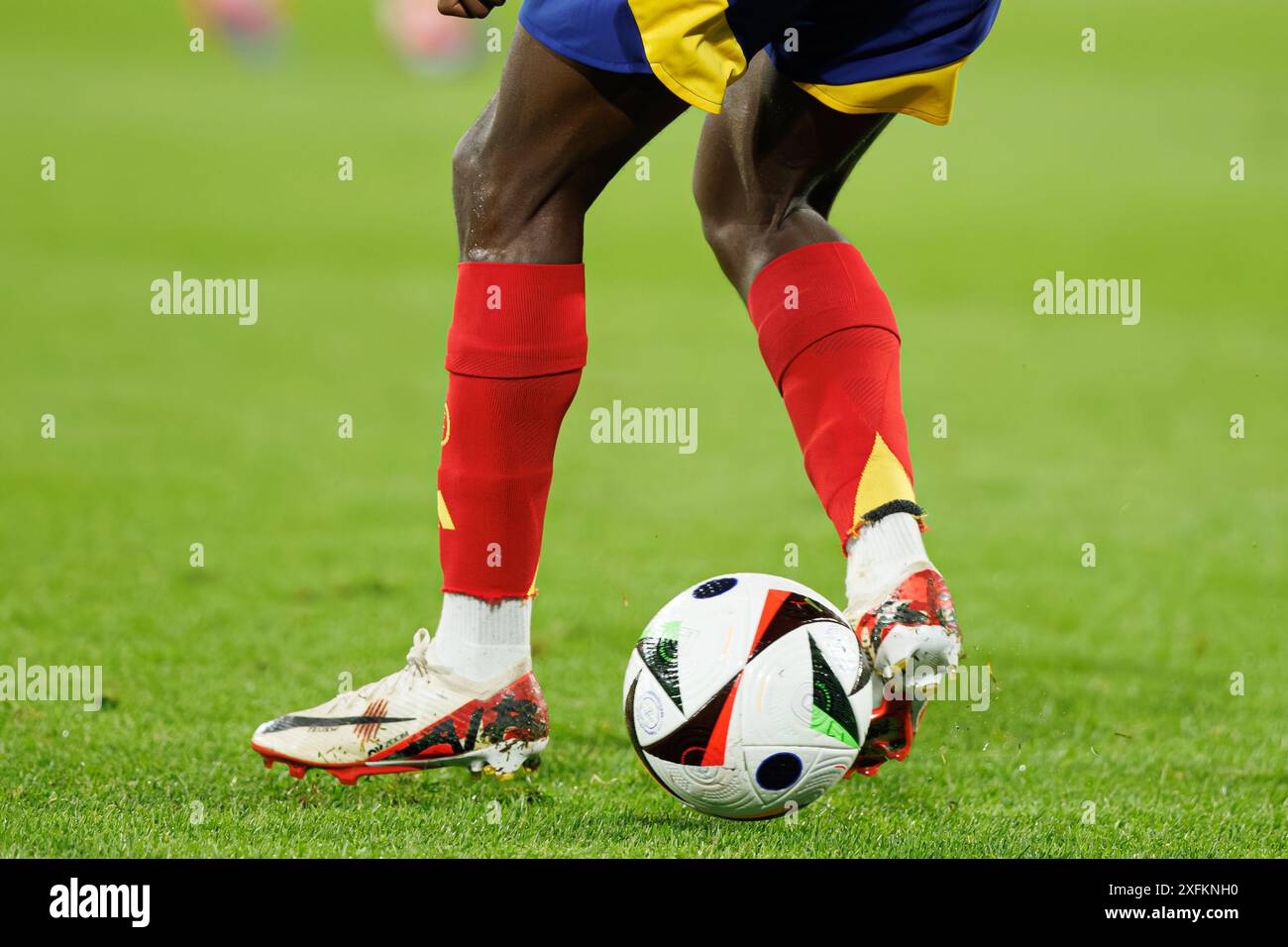 Nico Williams with his Nike shoes seen during UEFA Euro 2024 Round of ...