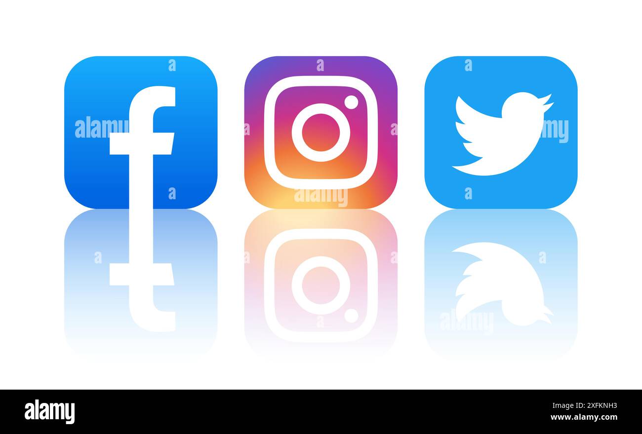 Kiev, Ukraine - September 28, 2022: Facebook, Instagram and Twitter ...