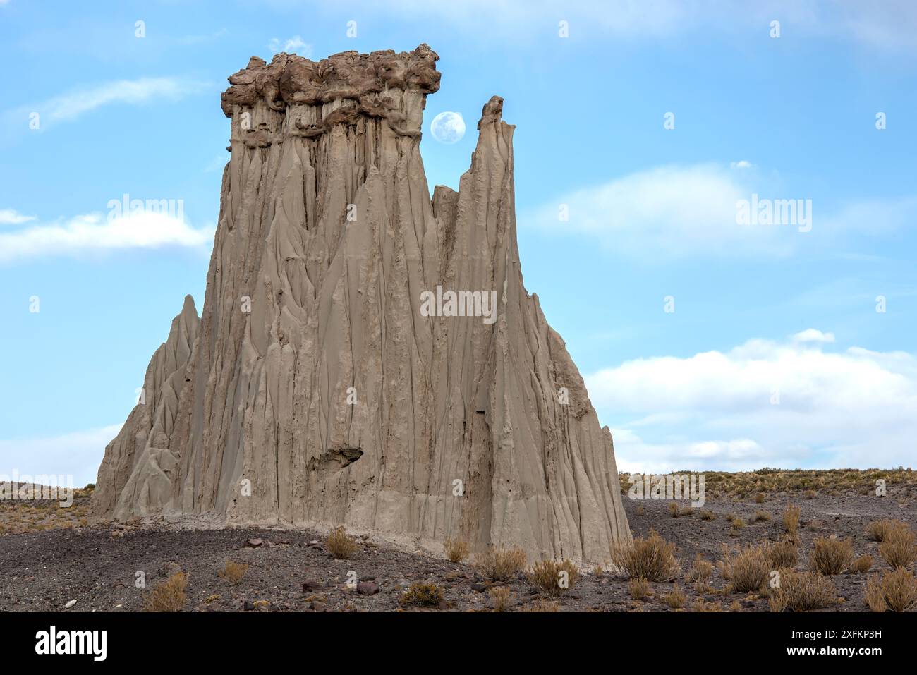 Ciudad del Encanto with full moon, vicinity of San Pablo de Lipez ...