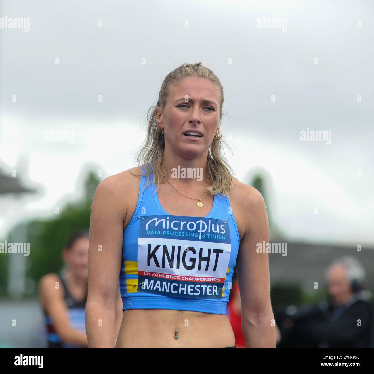 Jessie Knight makes her way back to the athletes area after winning her ...