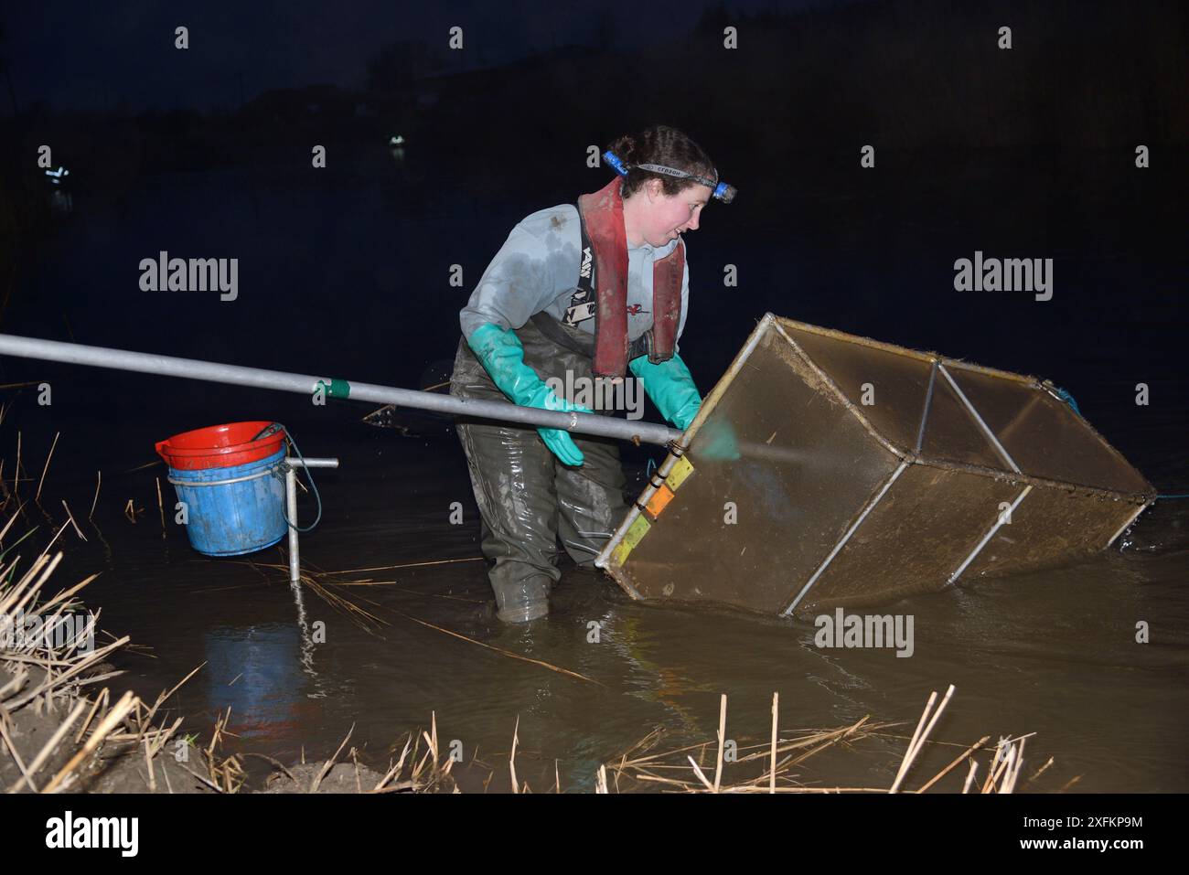 Anna Carey fishing under license with a legally sized dip net for young ...