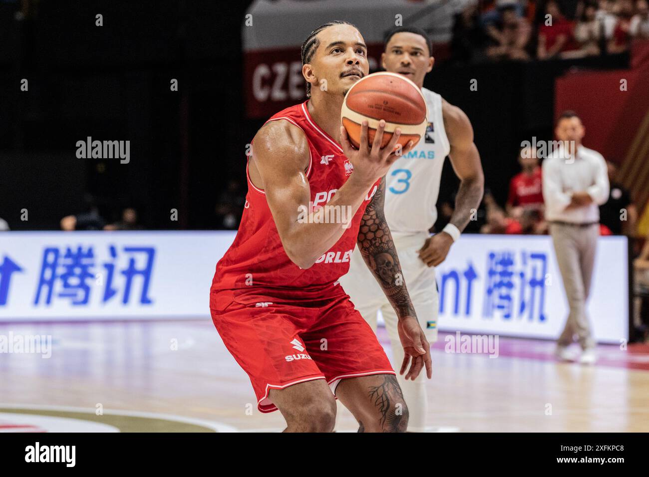 Valencia, Spain. 03rd July, 2024. Jeremy Sochan of Poland in action ...