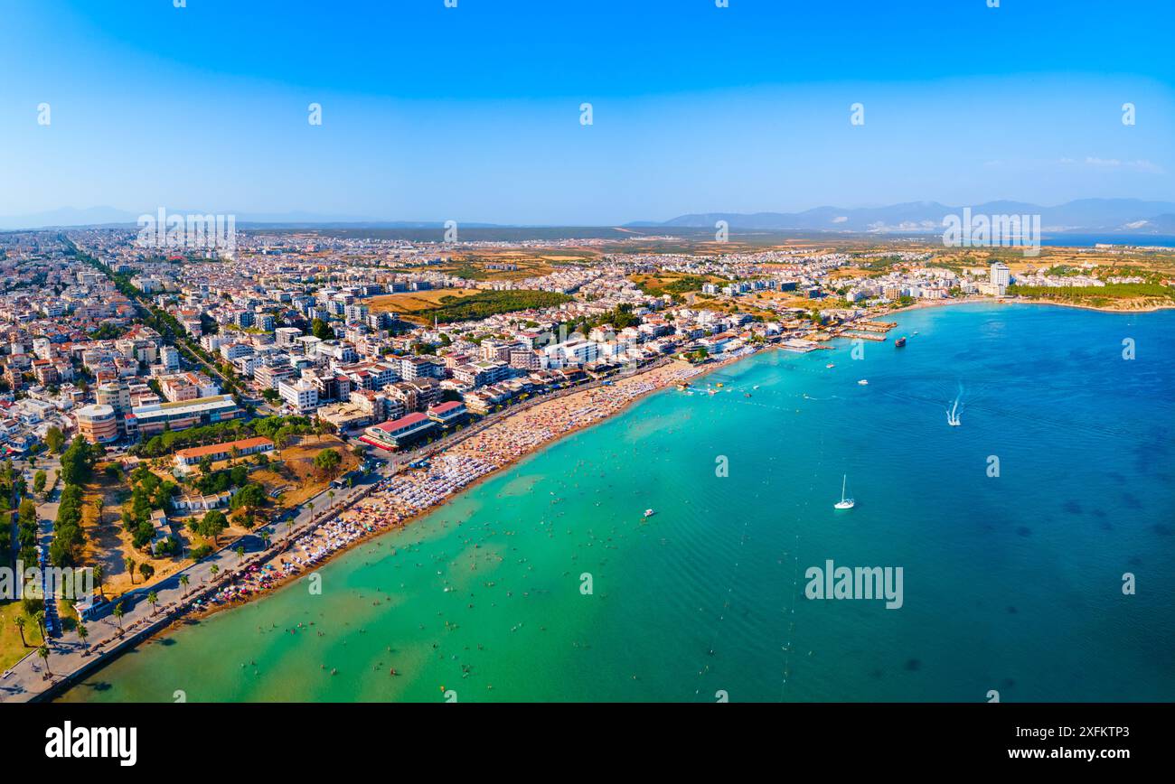 Didim city beach aerial panoramic view. Didim is a town in Aydin Province in Turkey Stock Photo ...