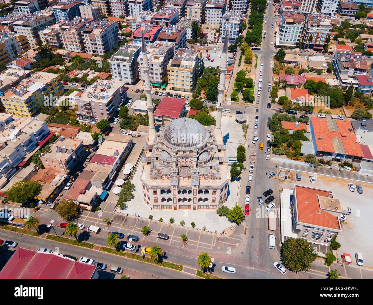 Didim Merkez Cami means Didim Central Mosque aerial panoramic view ...