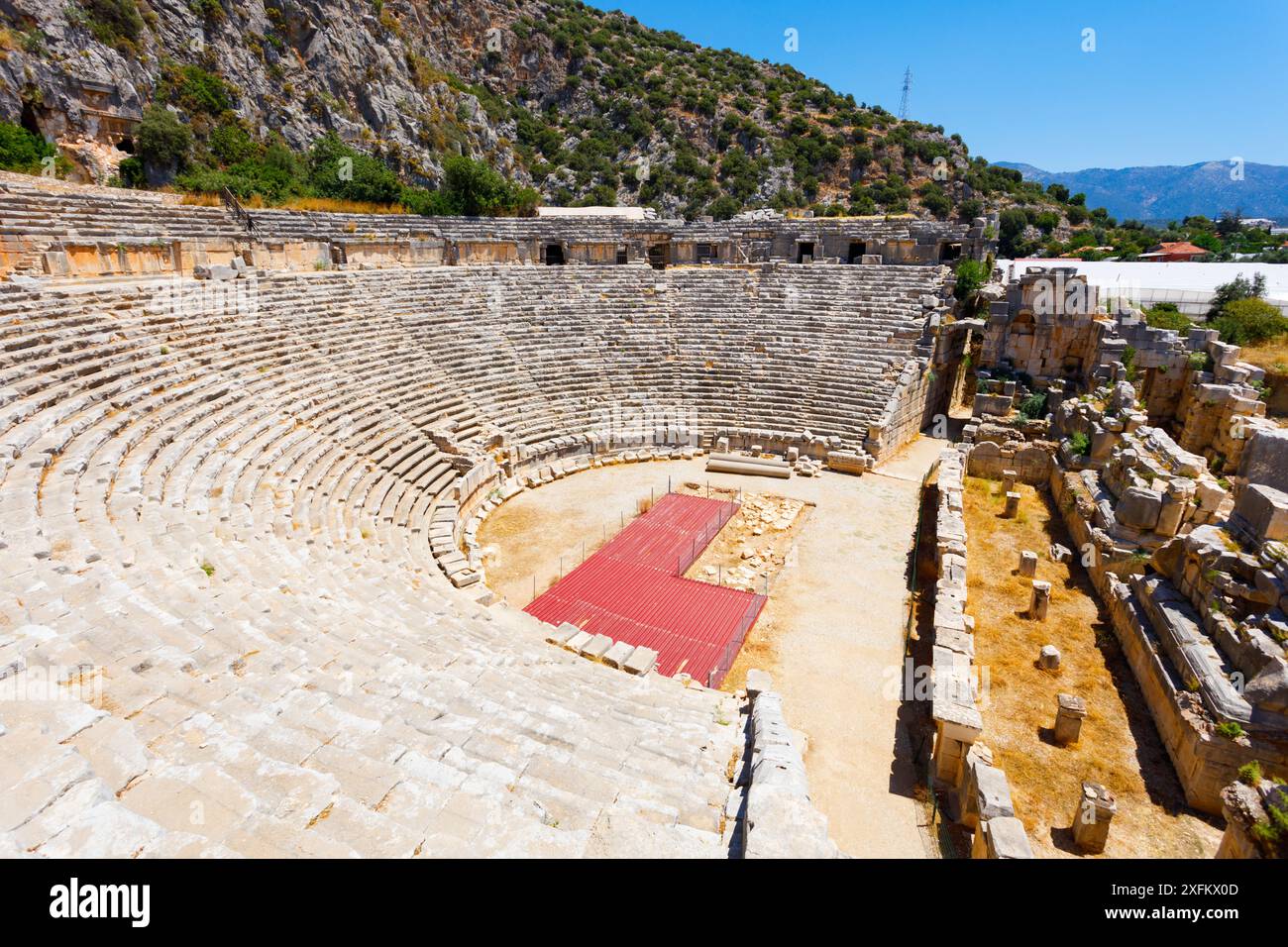 Myra theatre ancient city ruins. Myra is located in Demre city in ...