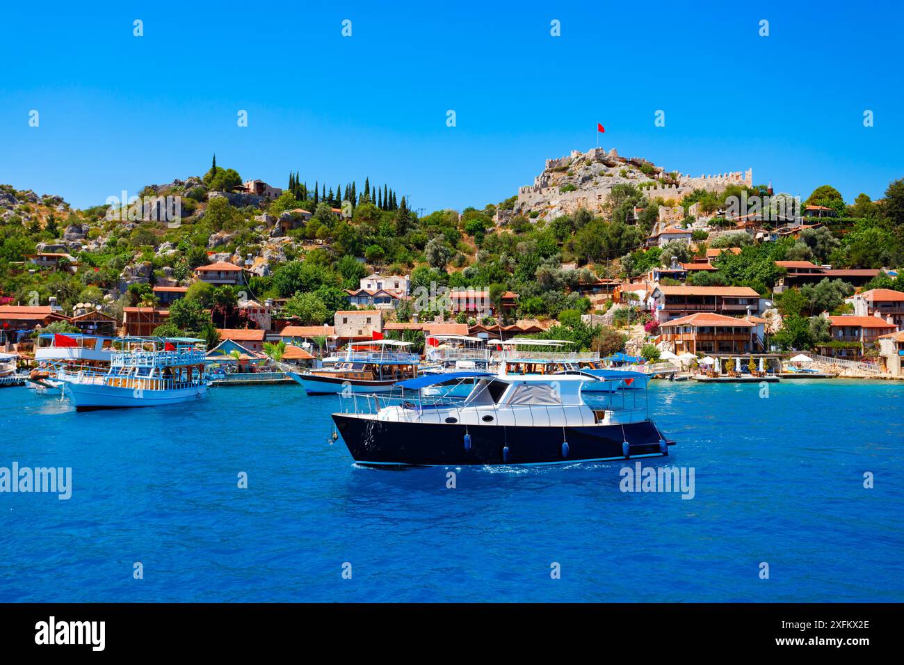 Simena Castle is an ancient Lycian fortress in Kalekoy village of the ...