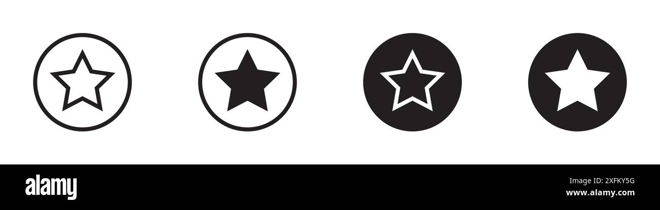 Star icon set. Flat vector illustration Stock Vector Image & Art - Alamy