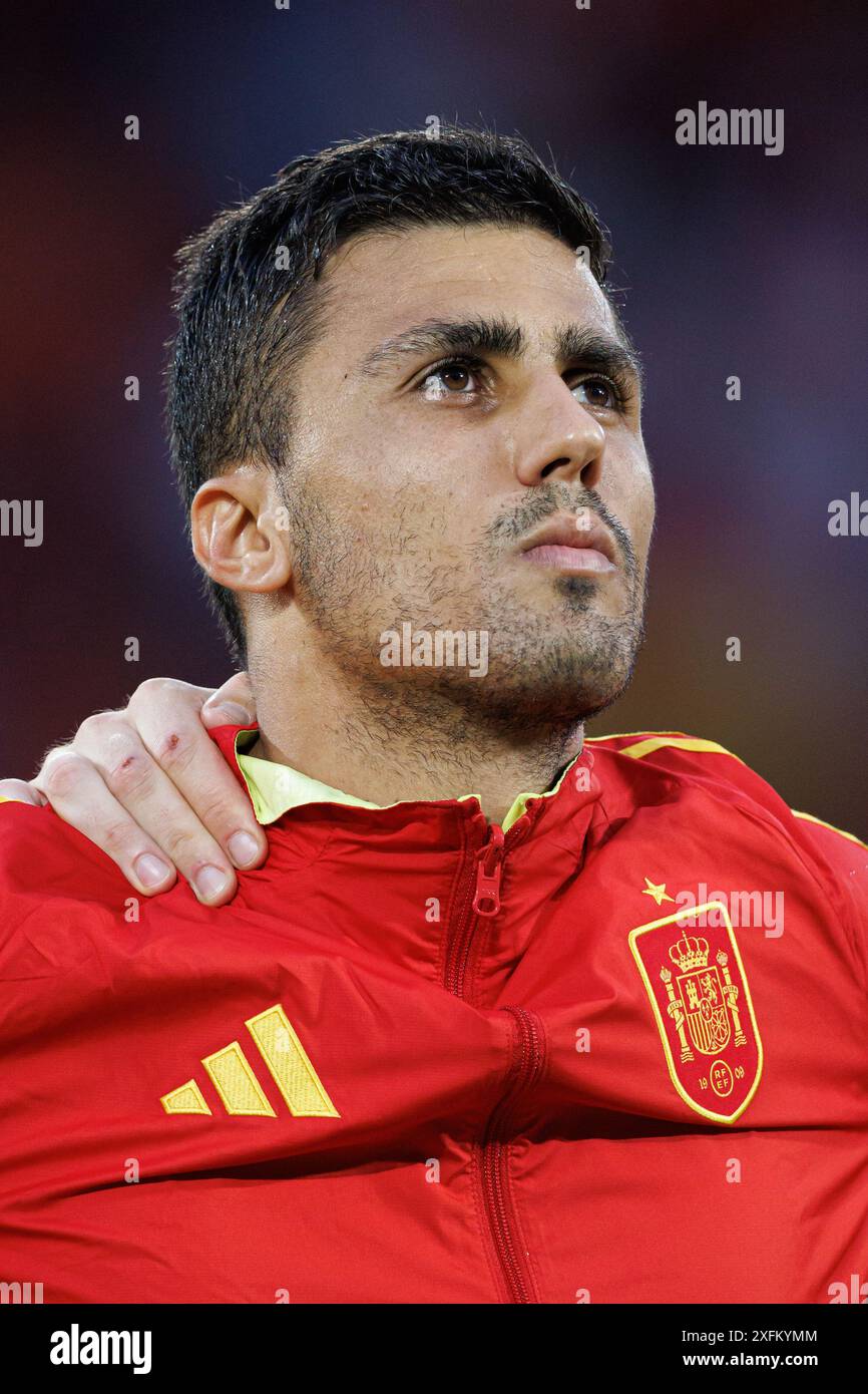 Rodri seen during UEFA Euro 2024 Round of 16 game between national ...