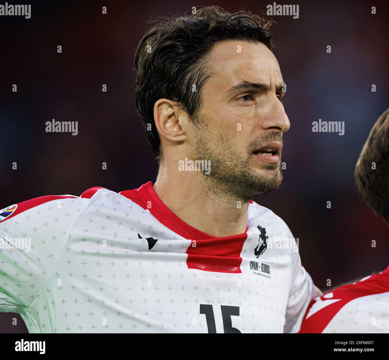 Giorgi Gvelesiani seen during UEFA Euro 2024 Round of 16 game between ...