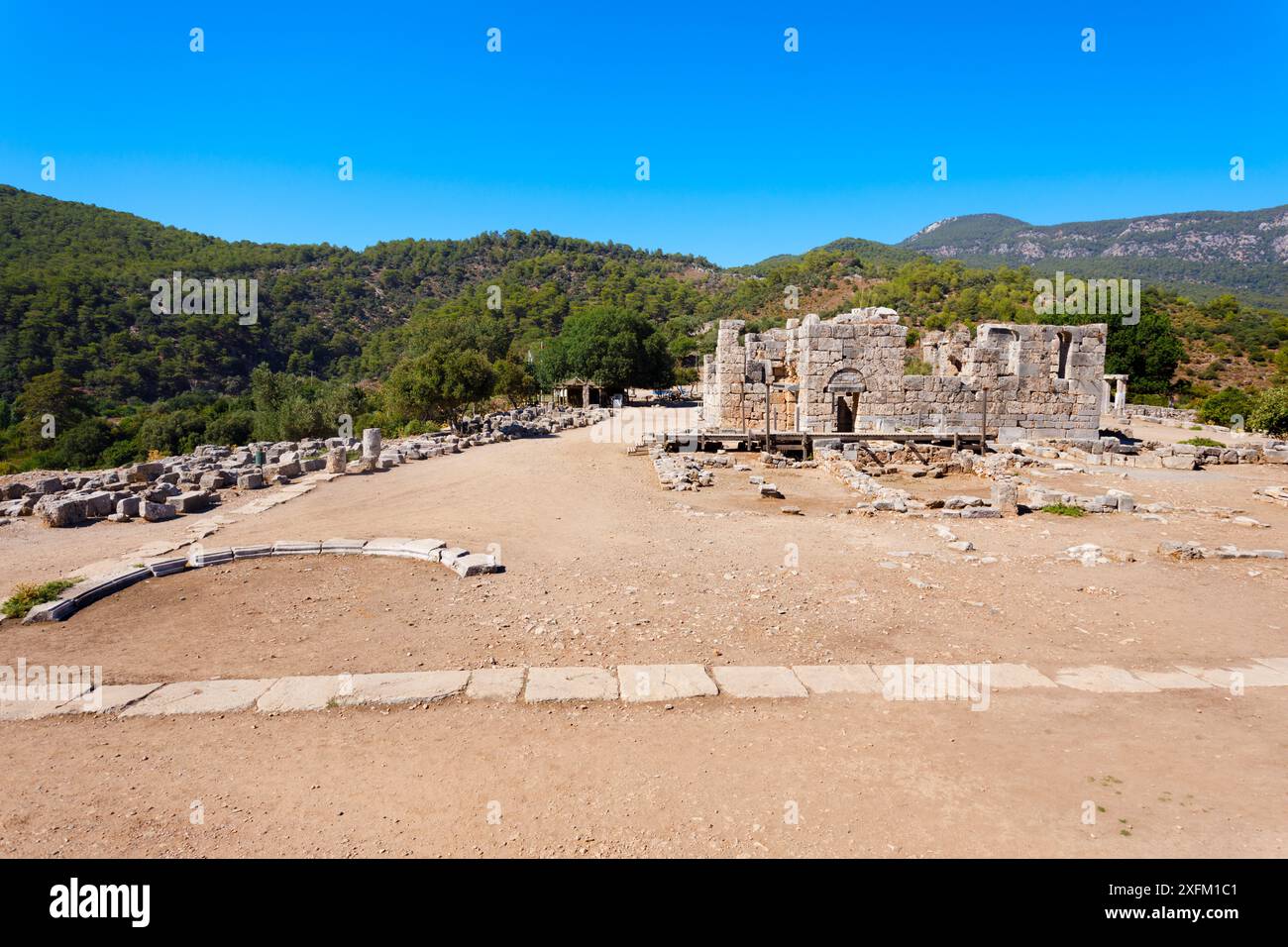 Kaunos ancient city. Kaunos is located near Dalyan town in Mugla ...