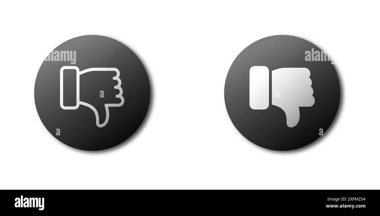 Thumbs down icon. Dislike symbol. Vector illustration Stock Vector ...