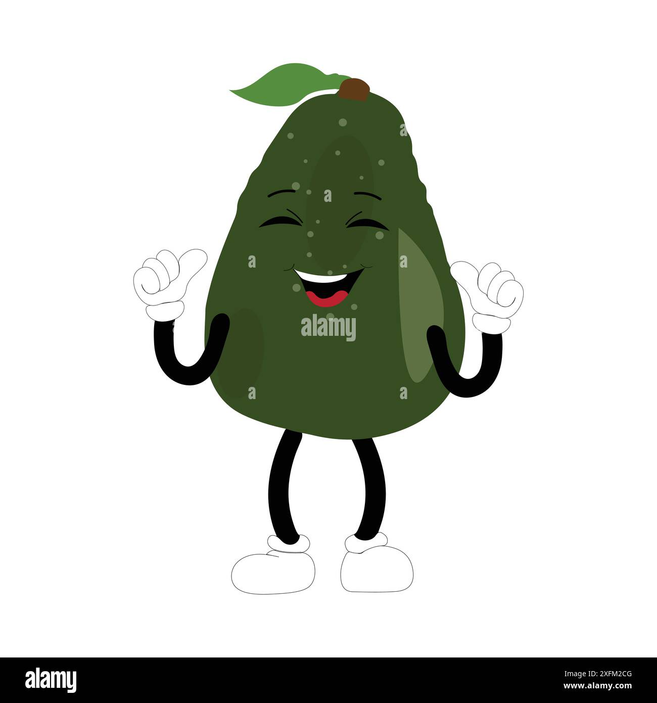 Cartoon avocados mascot characters, hand drawn doodle style cartoon ...