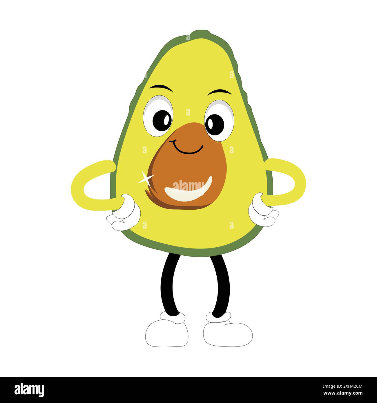 Cartoon avocados mascot characters, hand drawn doodle style cartoon ...